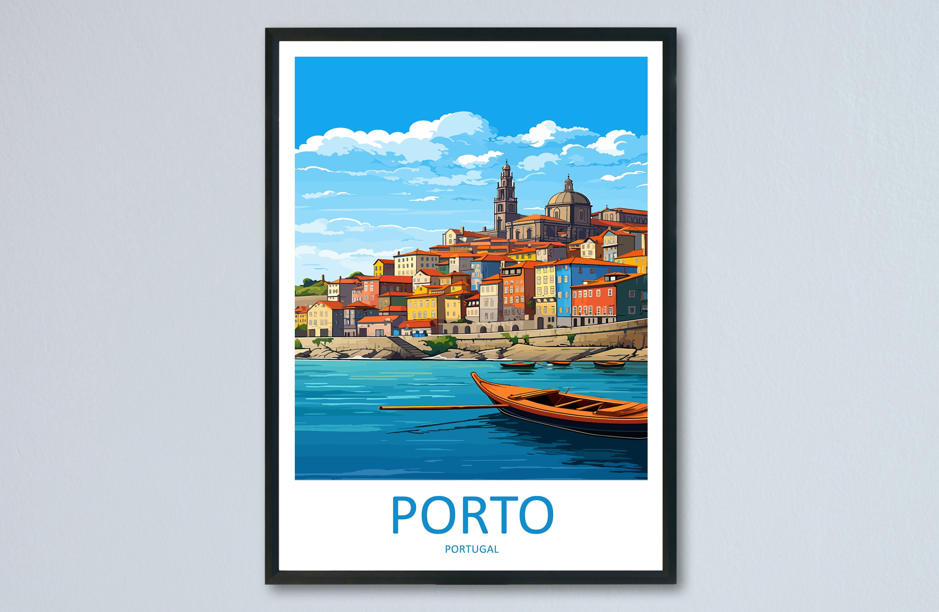POSTER Porto Travel Print Wall Art Porto Wall Hanging Home Décor Porto ...