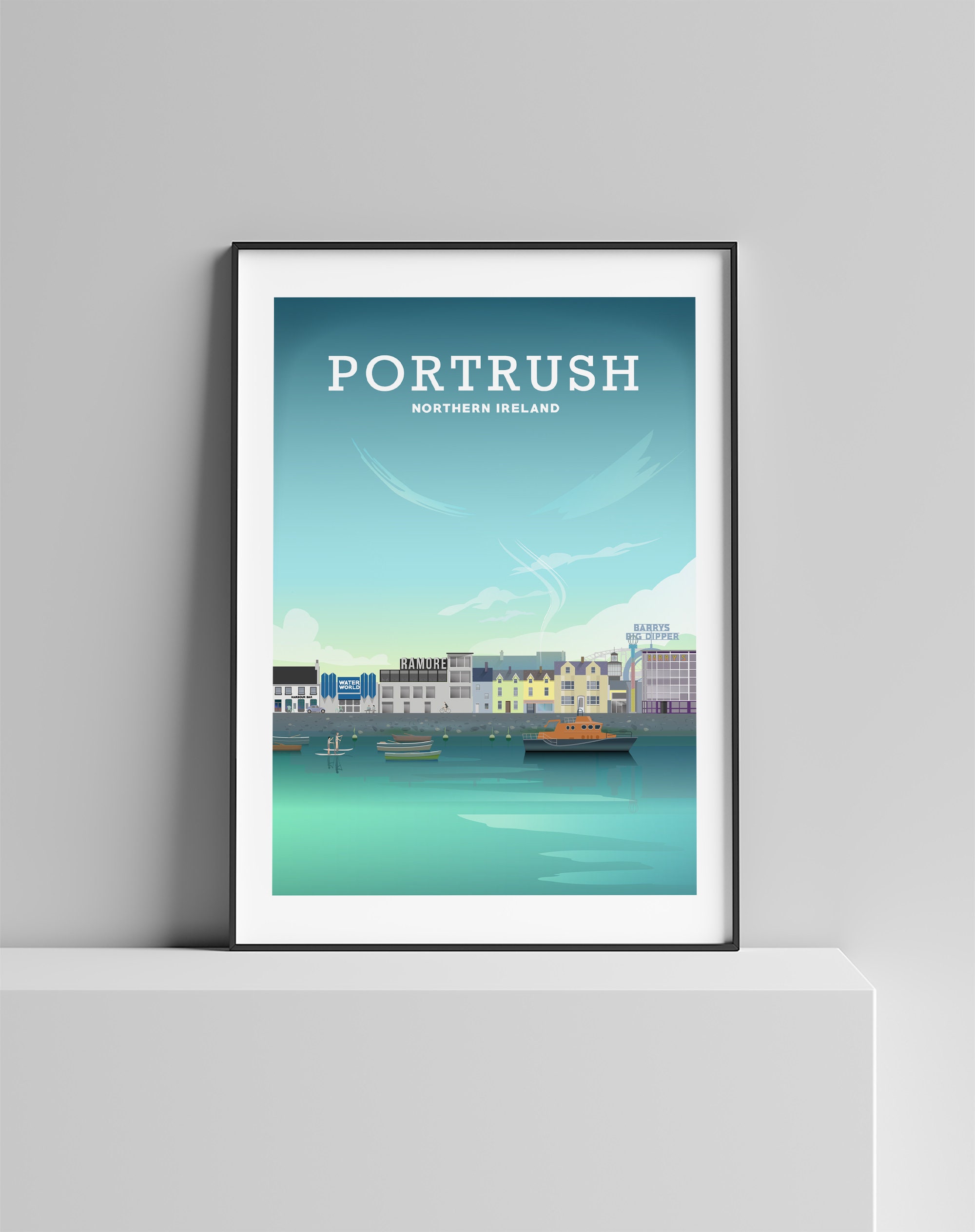POSTER Portrush Poster, Portrush Print, Northern Ireland, Irish Gifts ...