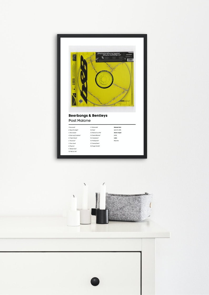 POSTER Post Malone, Beerbongs & Bentleys | Post Malone Music Gift ...