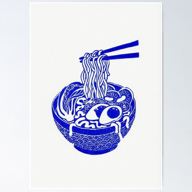 POSTER Poster Print Ramen, Food Print, noodles, Print, Wall Art, Soup ...