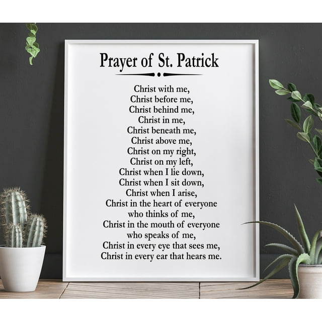 POSTER Prayer of St. Patrick Christ Before me Christ Prayer Irish ...