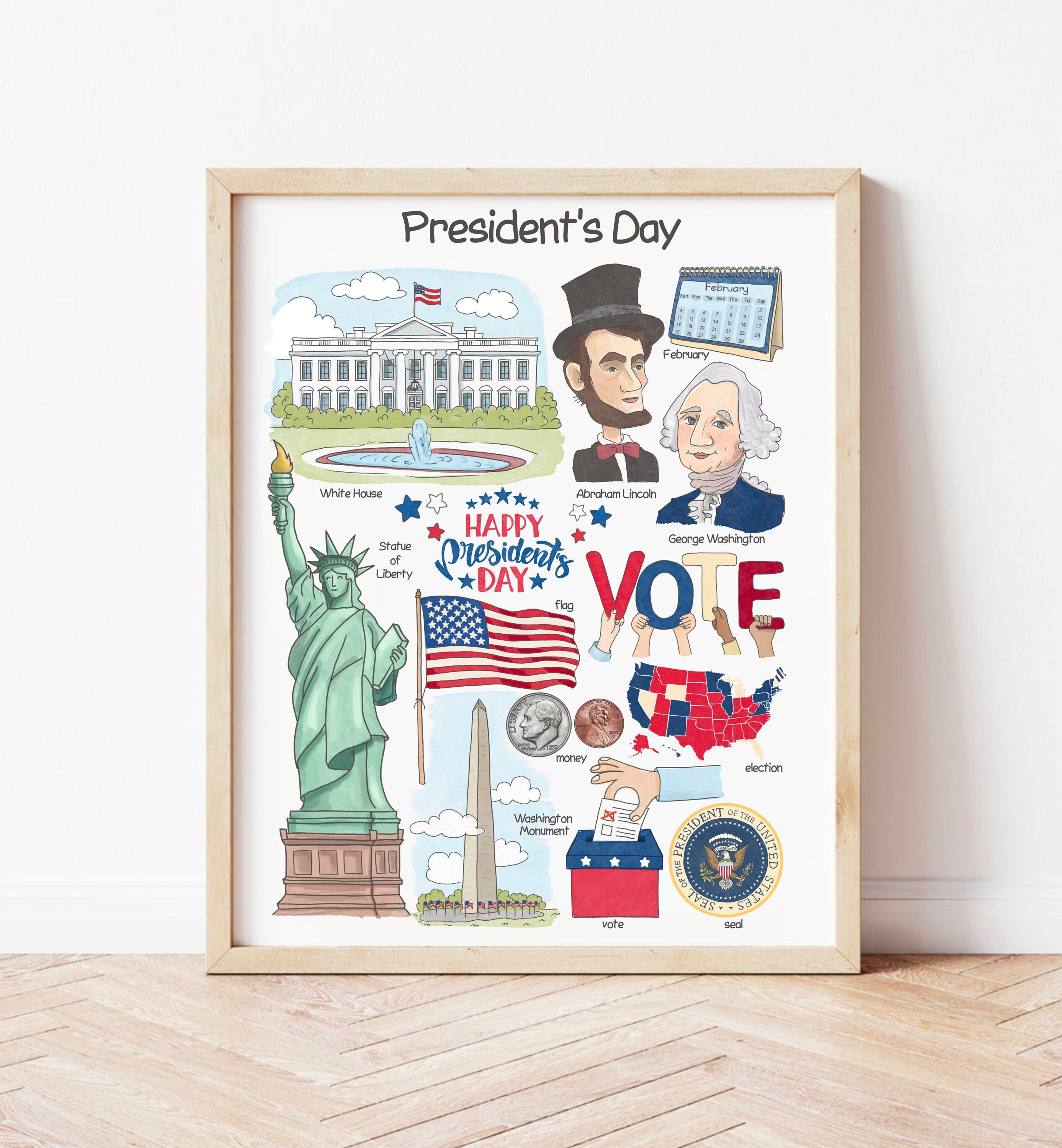 POSTER Presidents Day Poster Classroom Prints American History ...
