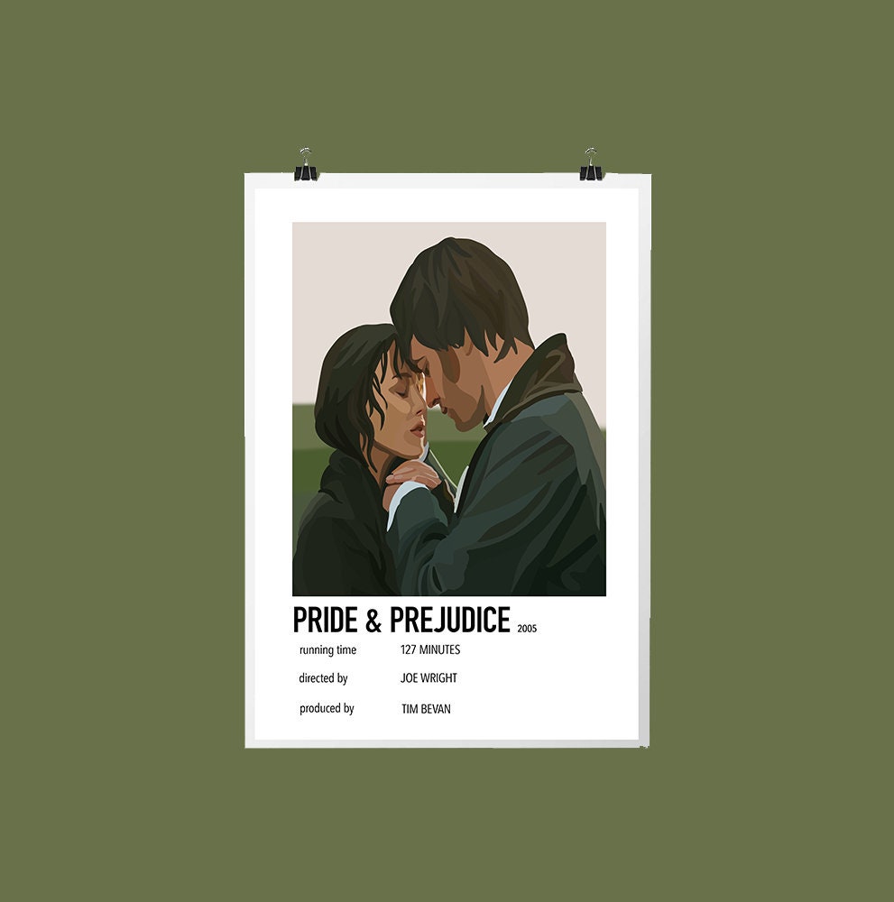 POSTER Pride & Prejudice Illustration Film Poster-UNFRAMED - Walmart.com