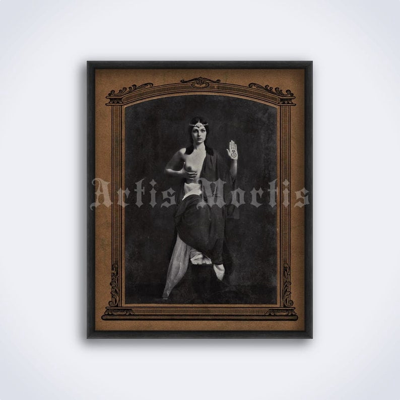 POSTER Priestess of the Great Mother, occult girl, pagan goddess ...