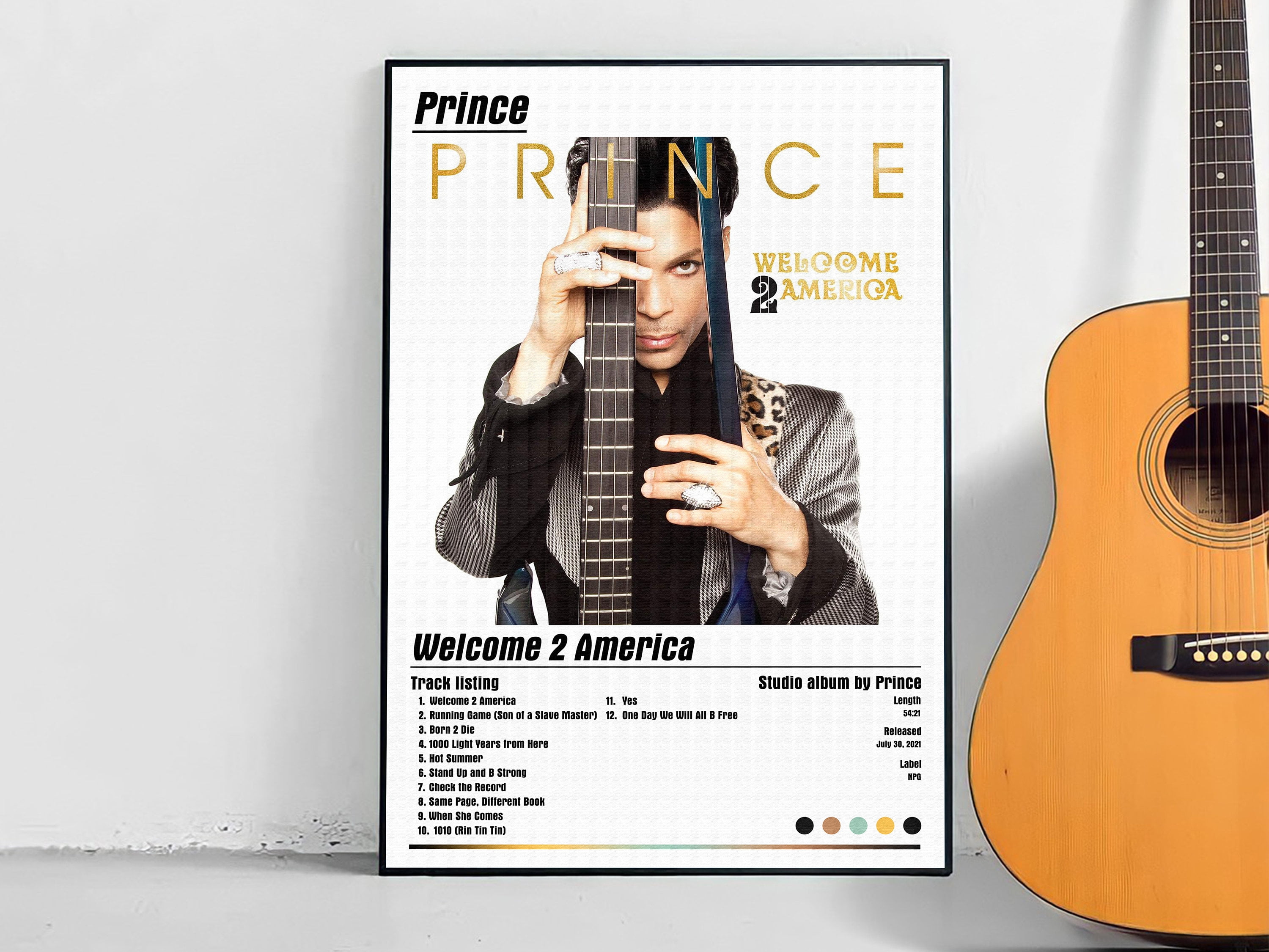 POSTER Prince - Welcome 2 America | Album Cover Poster-UNFRAMED ...