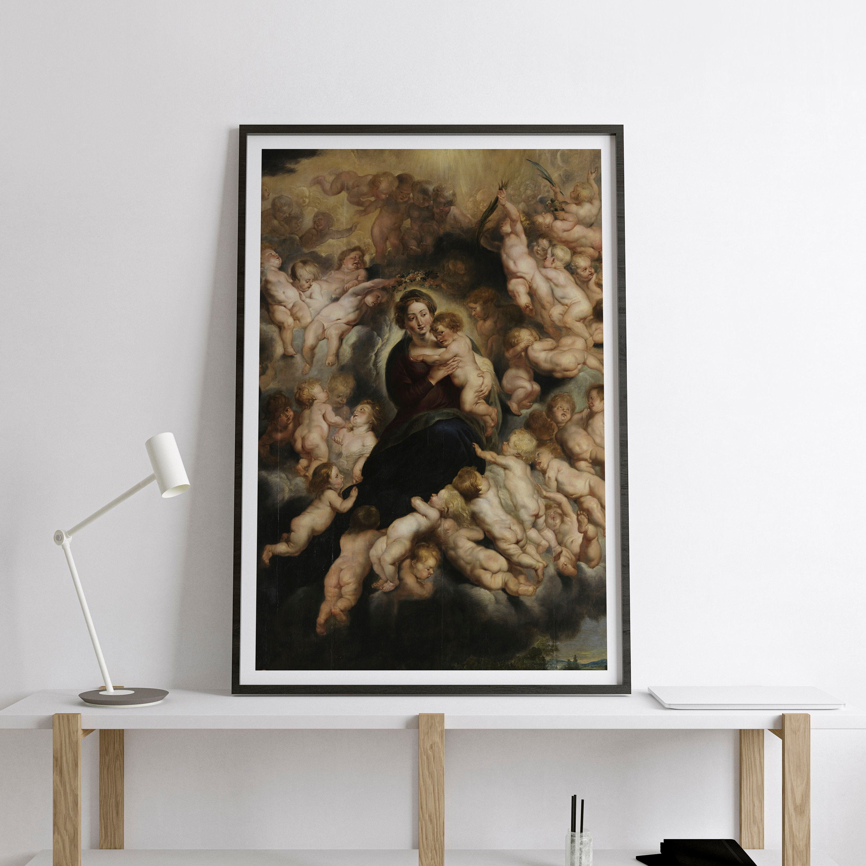 POSTER Prints Maria mit Kind im Engelskranz Poster & Wall Art Prints by Peter Paul Rubens ...