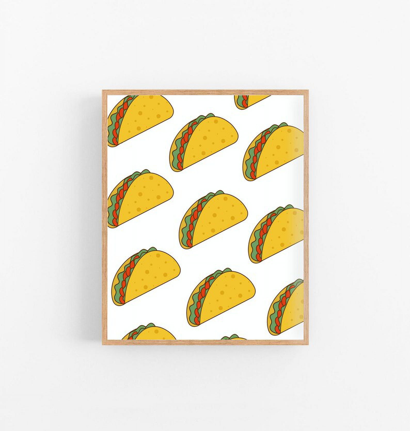 POSTER Prints | Tacos, 3 Colours, Vibrant Tiled Taco Wall Art, Large ...