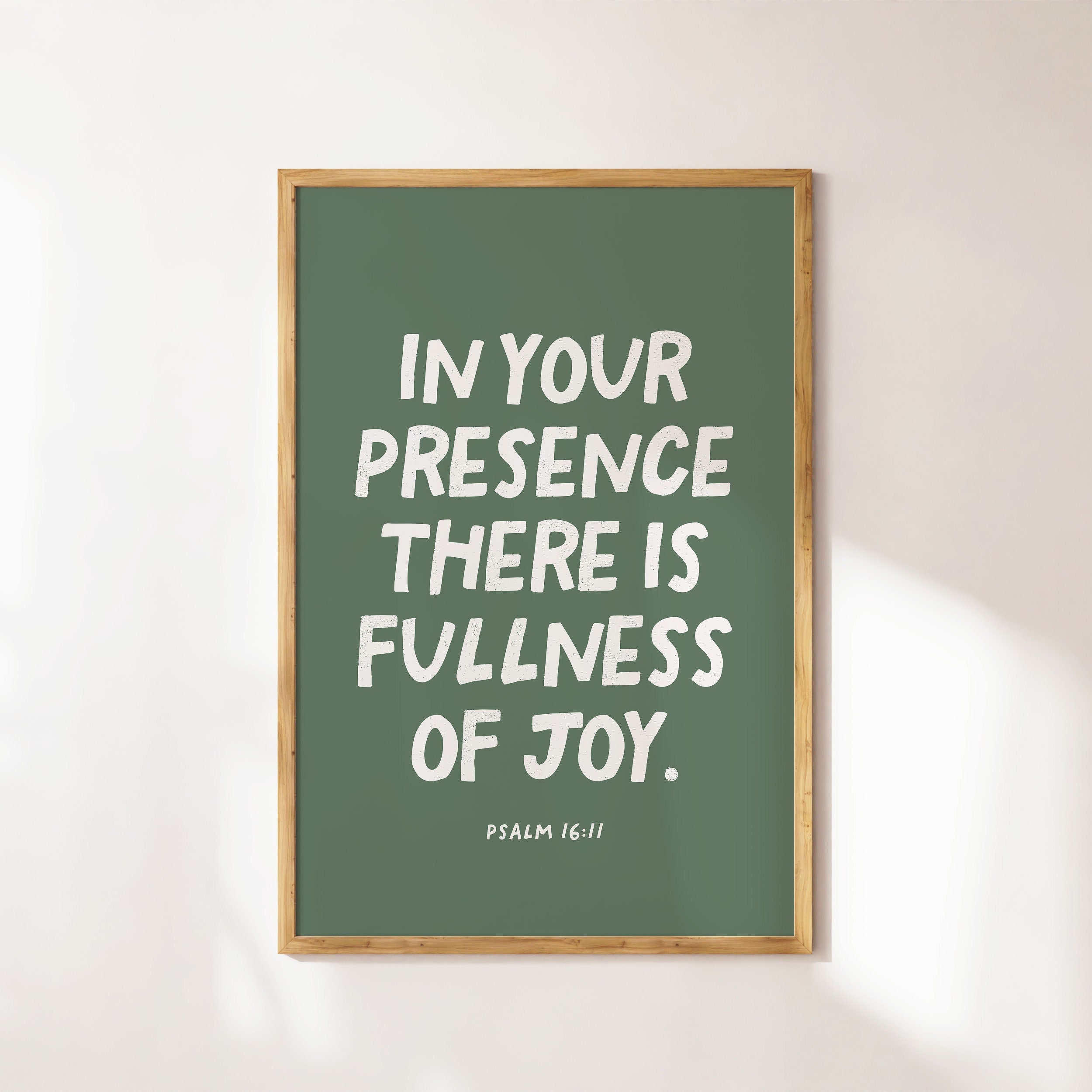 POSTER Psalm 16:11 Christian Wall Art Minimalist Bible Verse Quote Wall ...