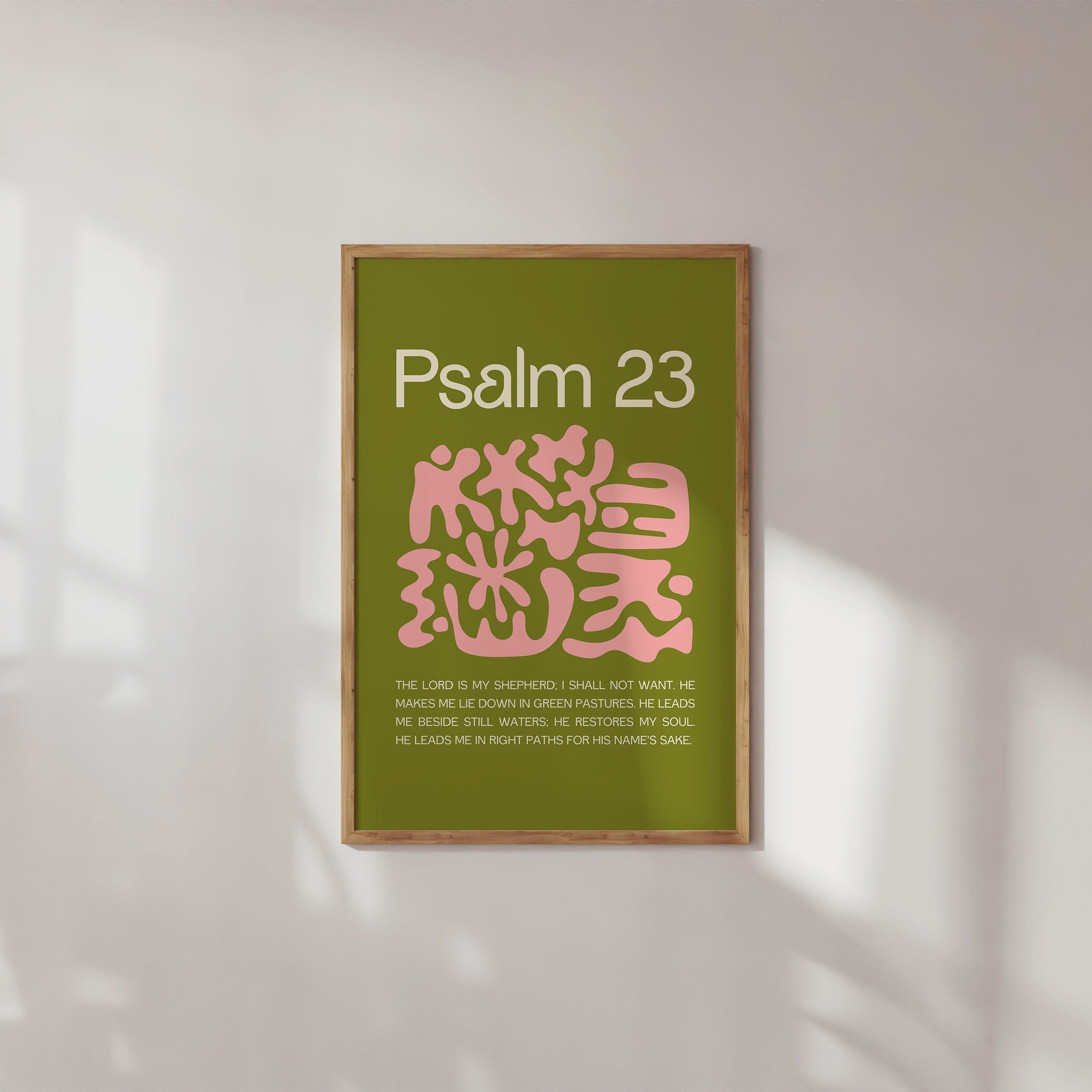 POSTER Psalm 23 Matisse Christian Poster, Wall Art,, Bible Verse Wall ...