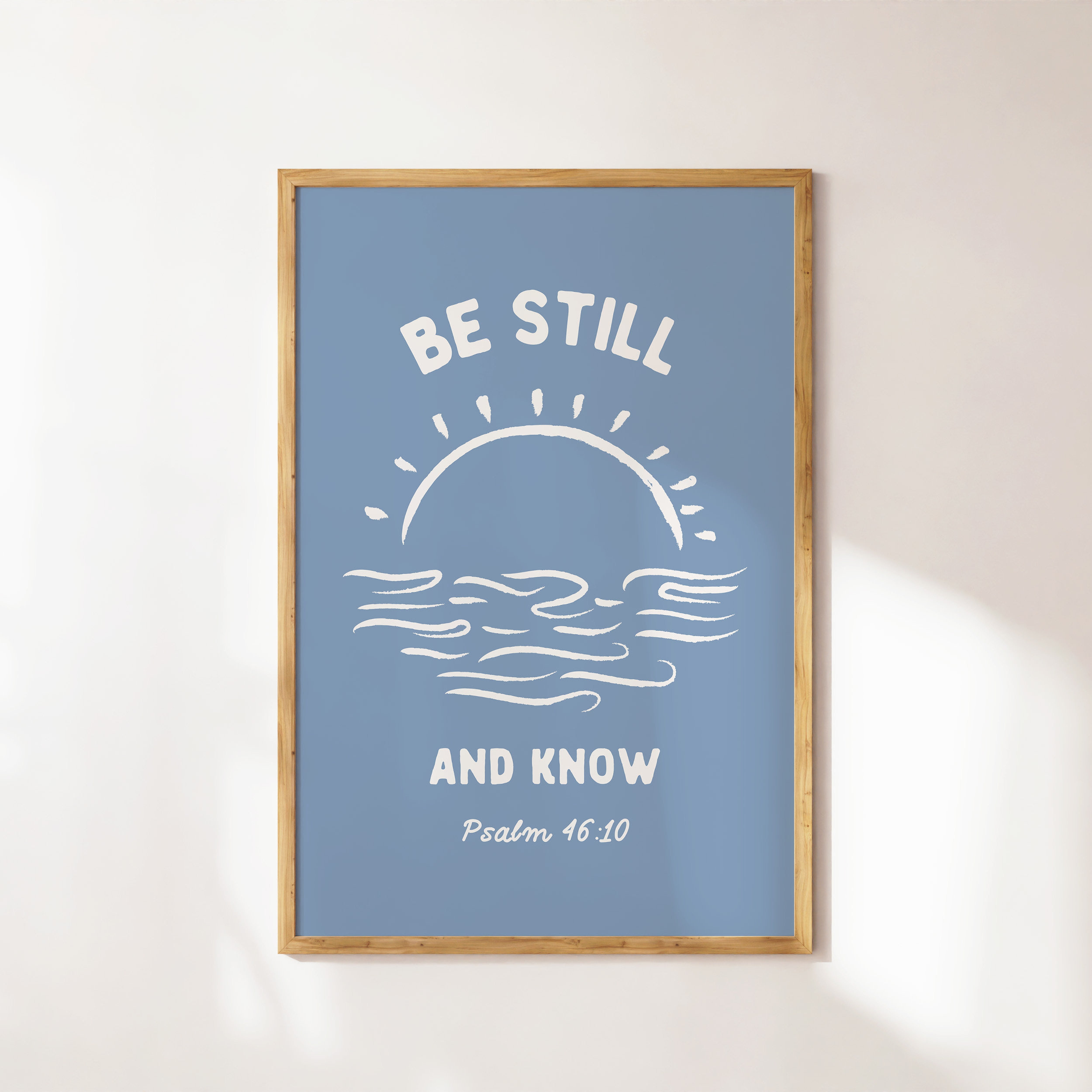 POSTER Psalm 46 Beachy Wall Art, Christian Wall Art, Tropical Decor ...