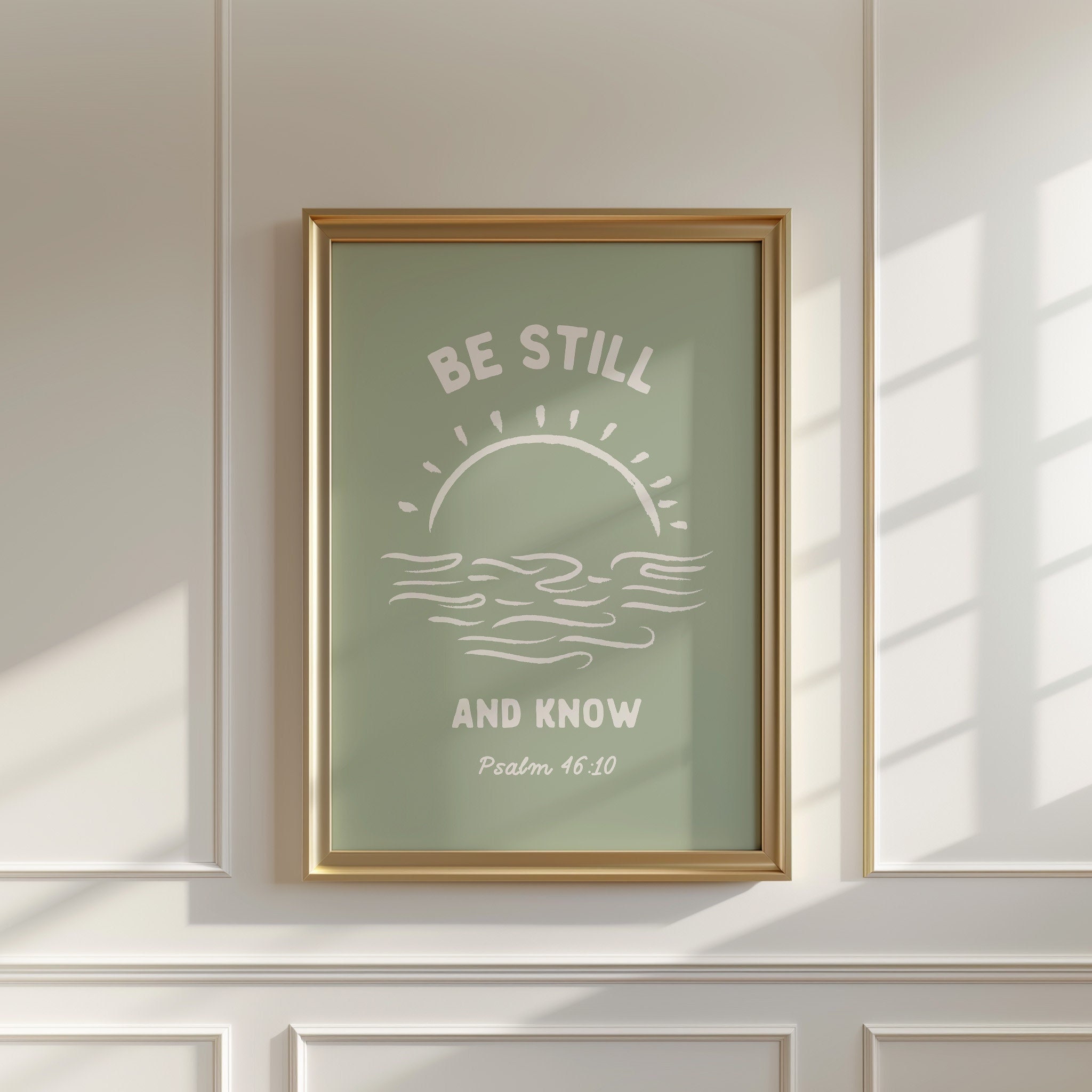 POSTER Psalm 46 Beachy Wall Art, Christian Wall Art, Tropical Decor ...