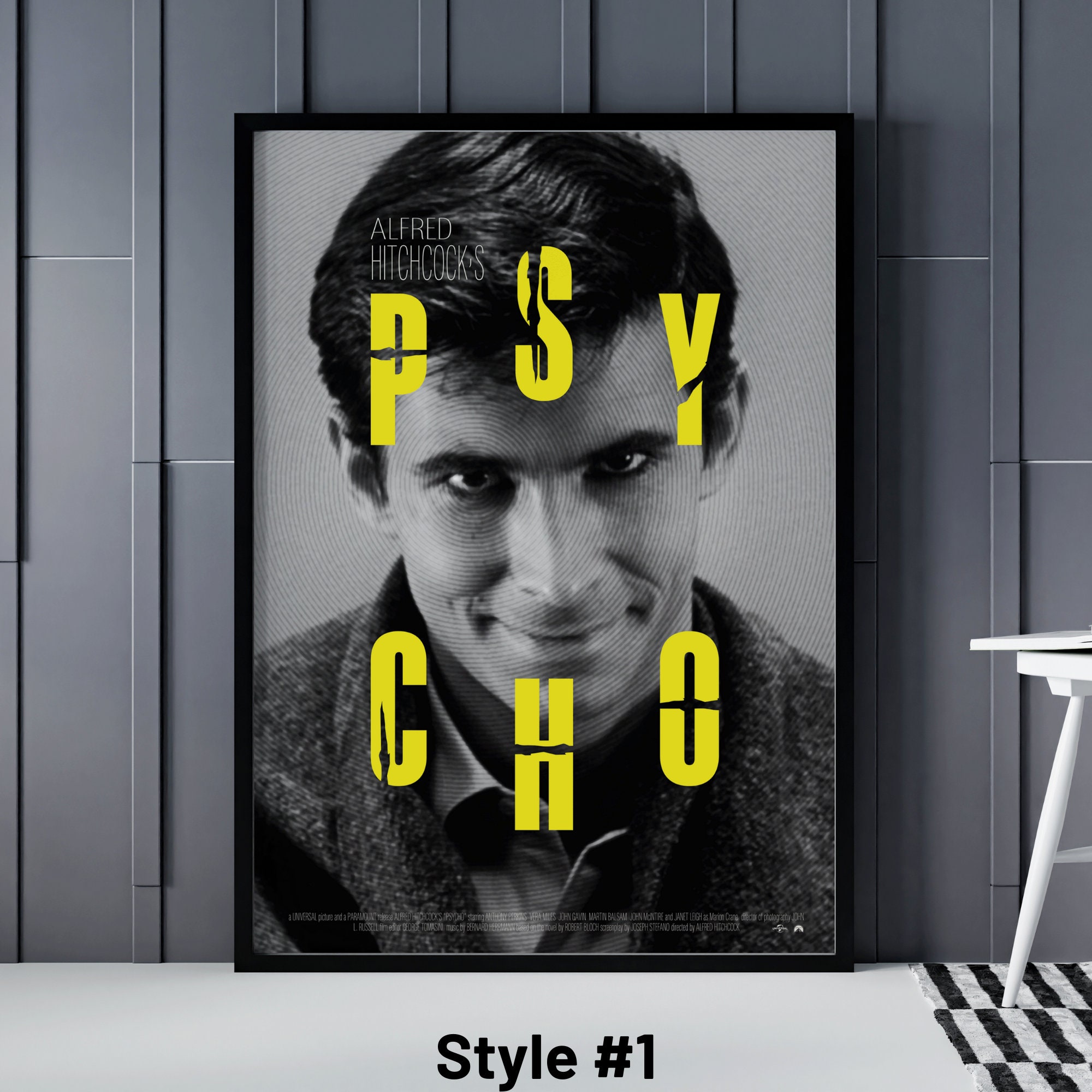 POSTER Psycho Poster, Psycho Movie Print, Psycho Wall Art Decor, Horror ...