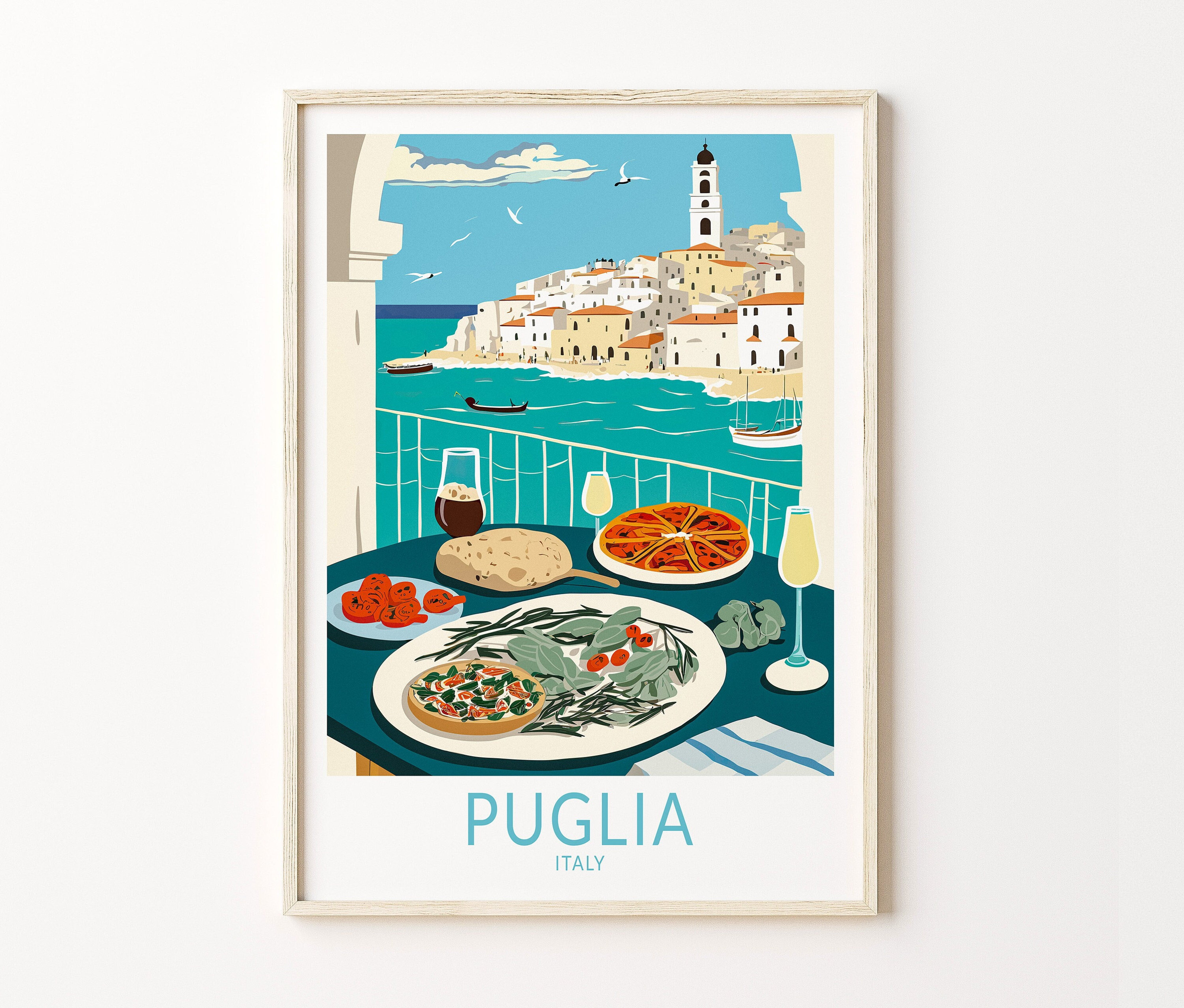 POSTER Puglia Italy Travel Poster, Puglia Travel Print, Italy Puglia ...