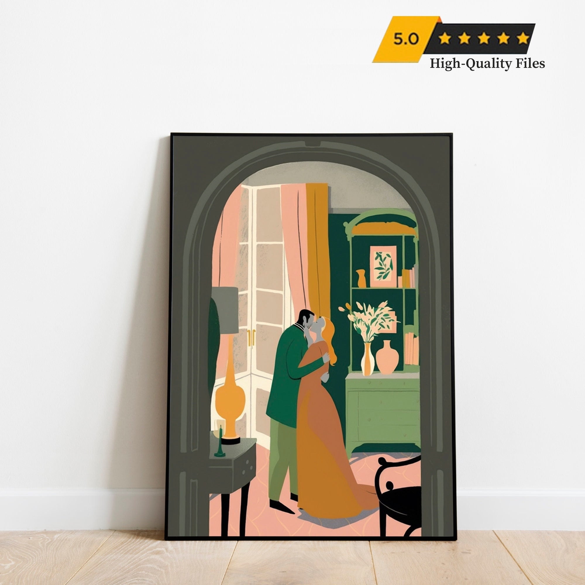 POSTER Pure Love Matisse Illustrated #3 Art Print, AI Generated, Wall ...