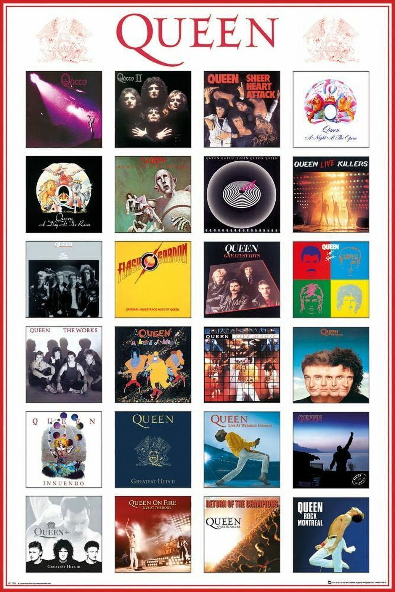 POSTER QUEEN - ALBUM COVERS POSTER - MUSIC 1158-8x12-UNFRAMED - Walmart.com