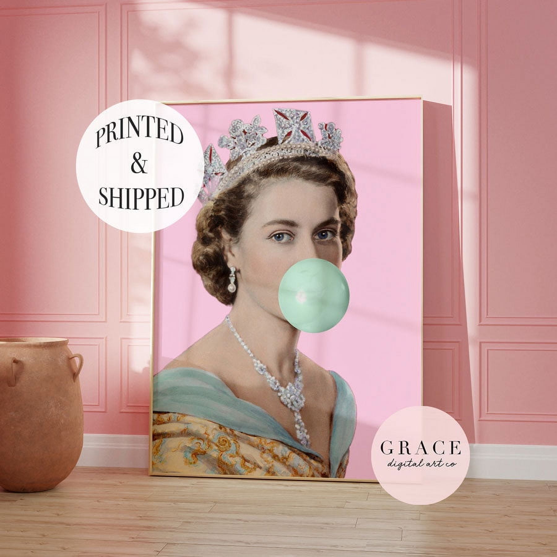POSTER Queen Elizabeth Bubble-Gum Poster -UNFRAMED - Walmart.com POSTER Queen Elizabeth Bubble-Gum Poster -UNFRAMED - Walmart.com