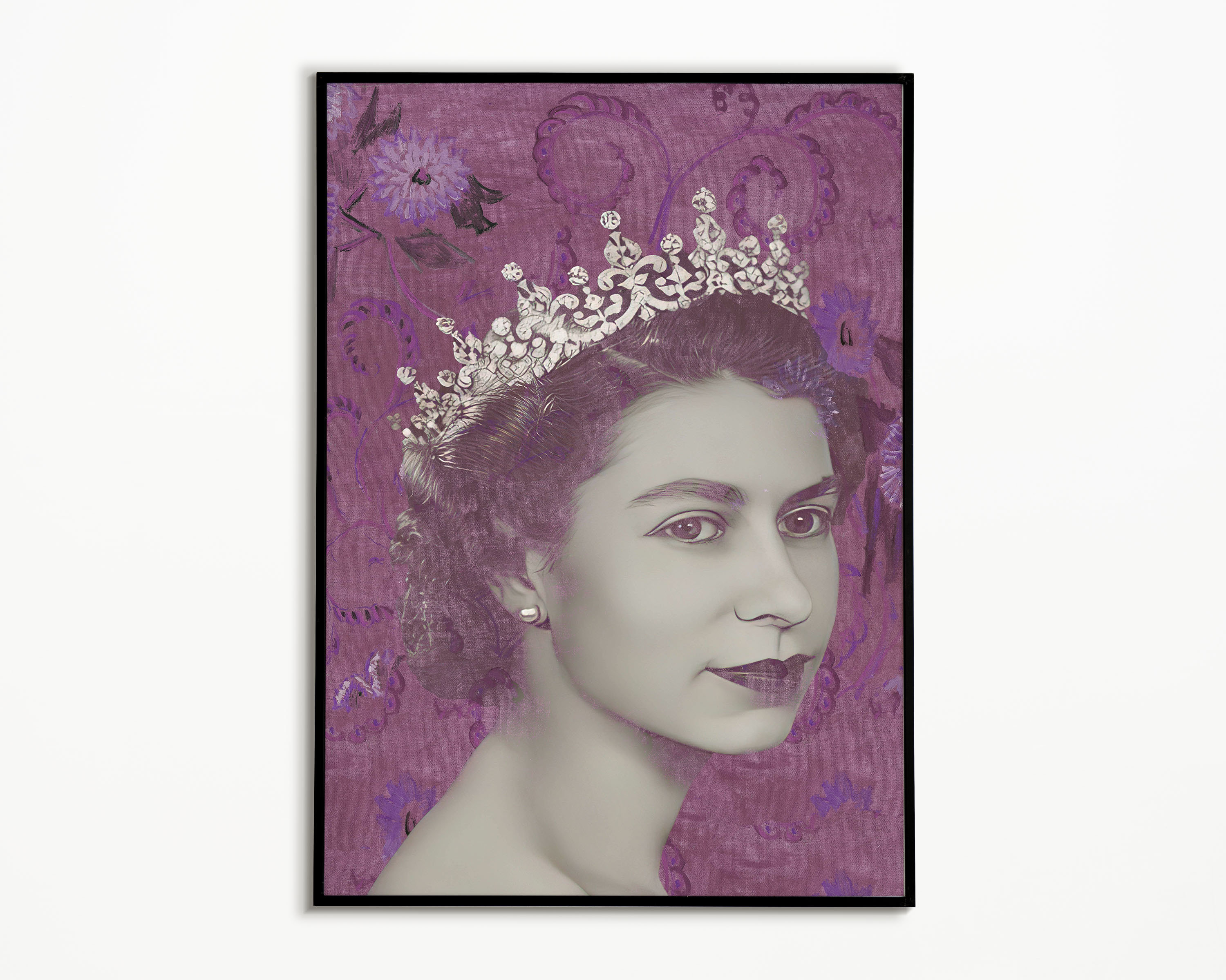 POSTER Queen Elizabeth Portrait, Funky Wall Art, Maximalist Decor ...