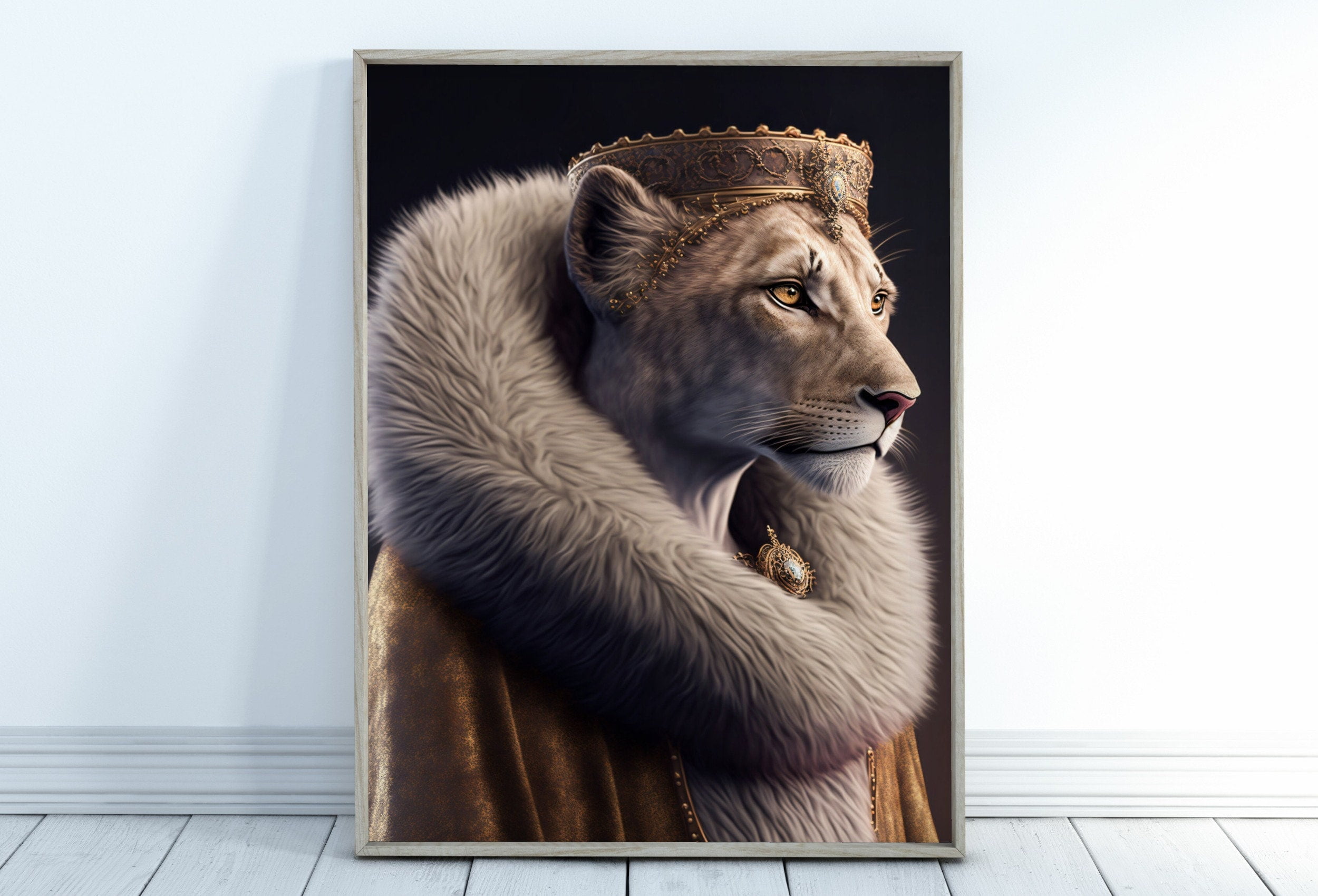 POSTER Queen Lioness Art Print. Wall Art. Modern Lioness Artwork ...