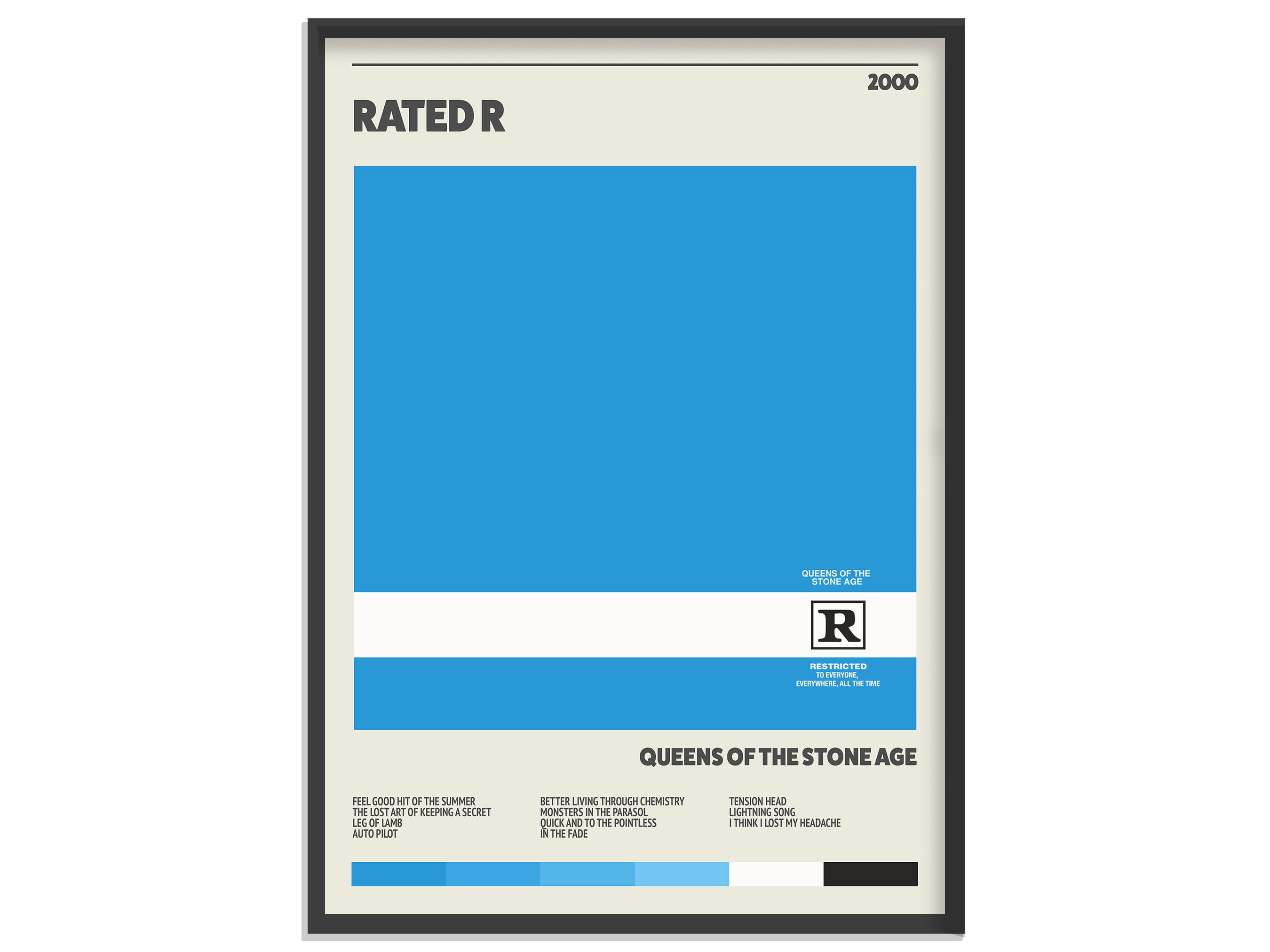 POSTER Queens of the Stone Age - Rated R - Retro Album Print | Music ...