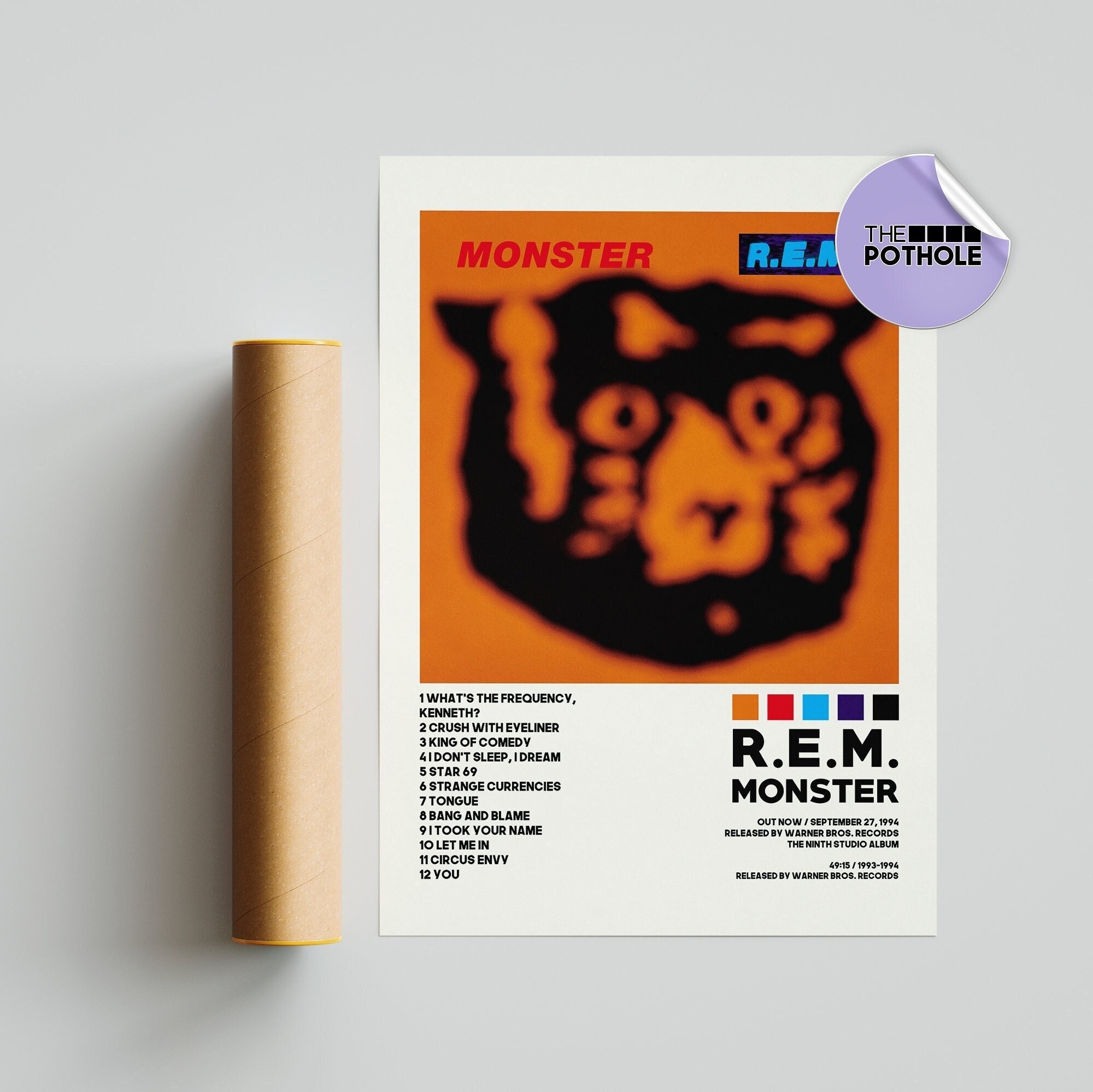 POSTER R.E.M. Posters, Monster Poster, REM, Monster, Album Cover Poster ...