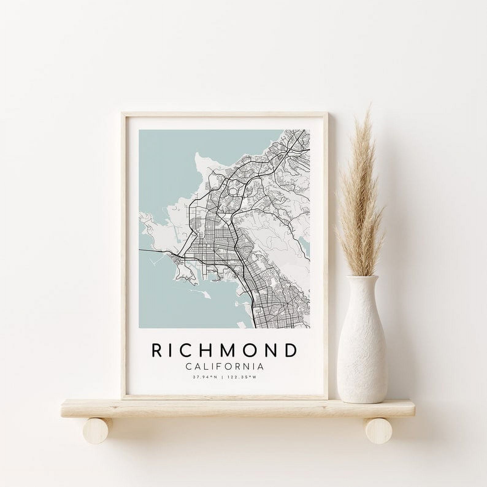 POSTER RICHMOND California CA City Map, Minimalist Map, Map Print, City ...