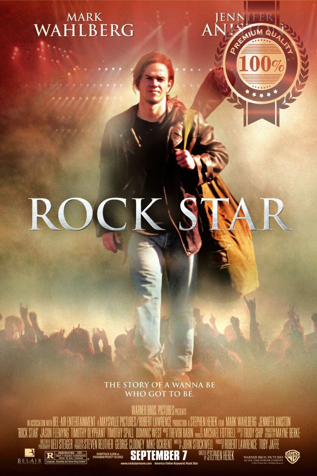 POSTER ROCK STAR 2001 MARK WAHLBERG OFFICIAL ORIGINAL CINEMA MOVIE ...
