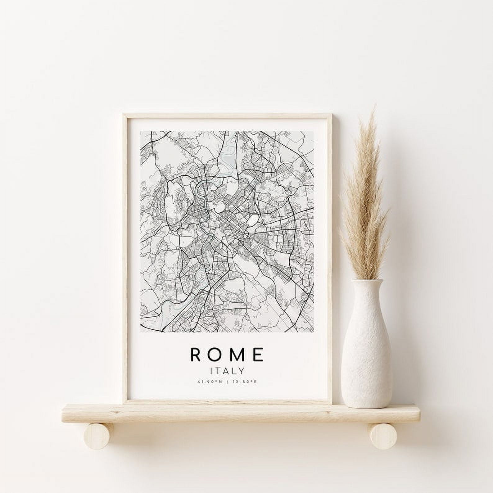 POSTER ROME Italy Map Print, Rome City map poster, gifts for her, italy ...