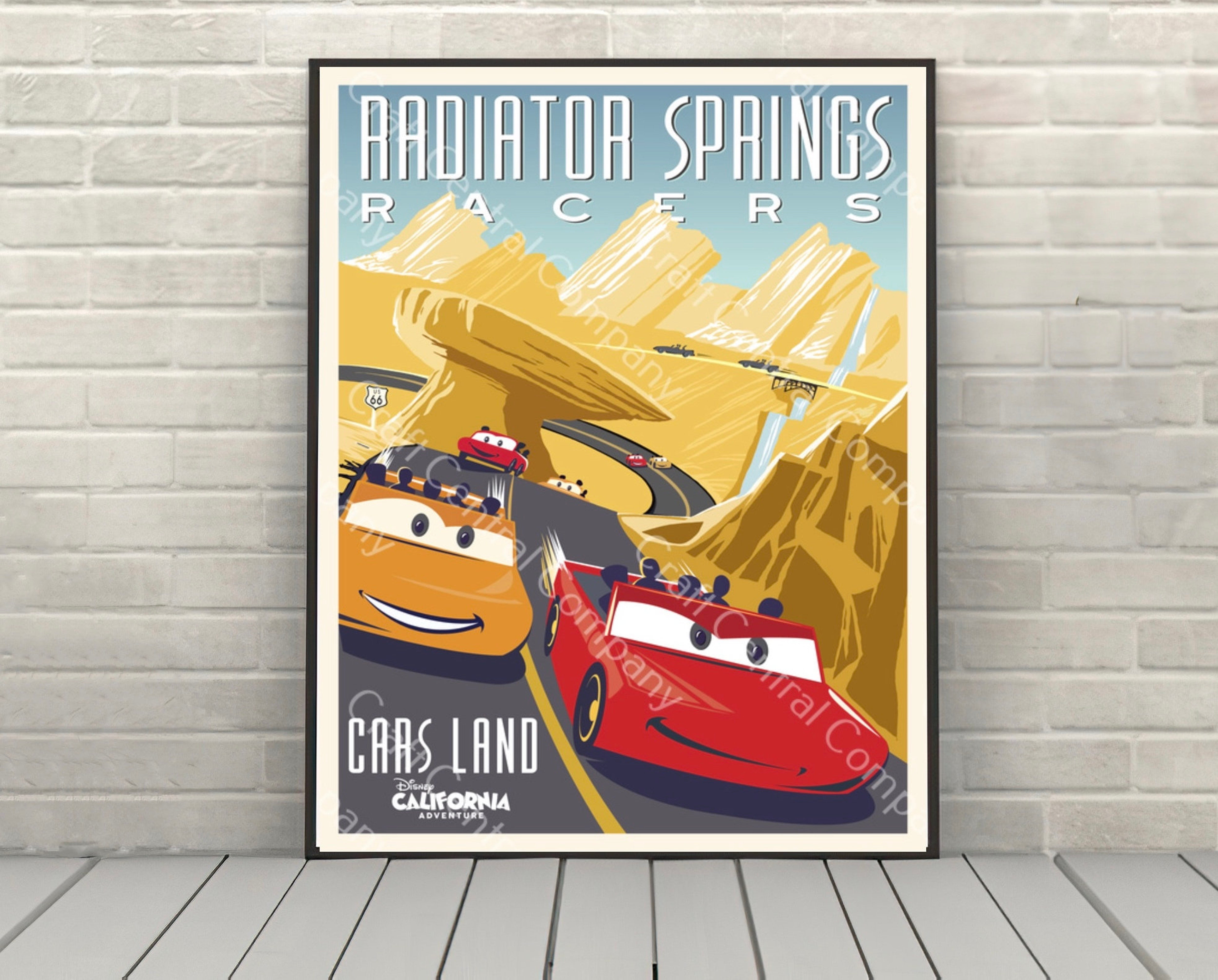 POSTER Radiator Springs Racers Poster Disney Attraction poster Cars ...