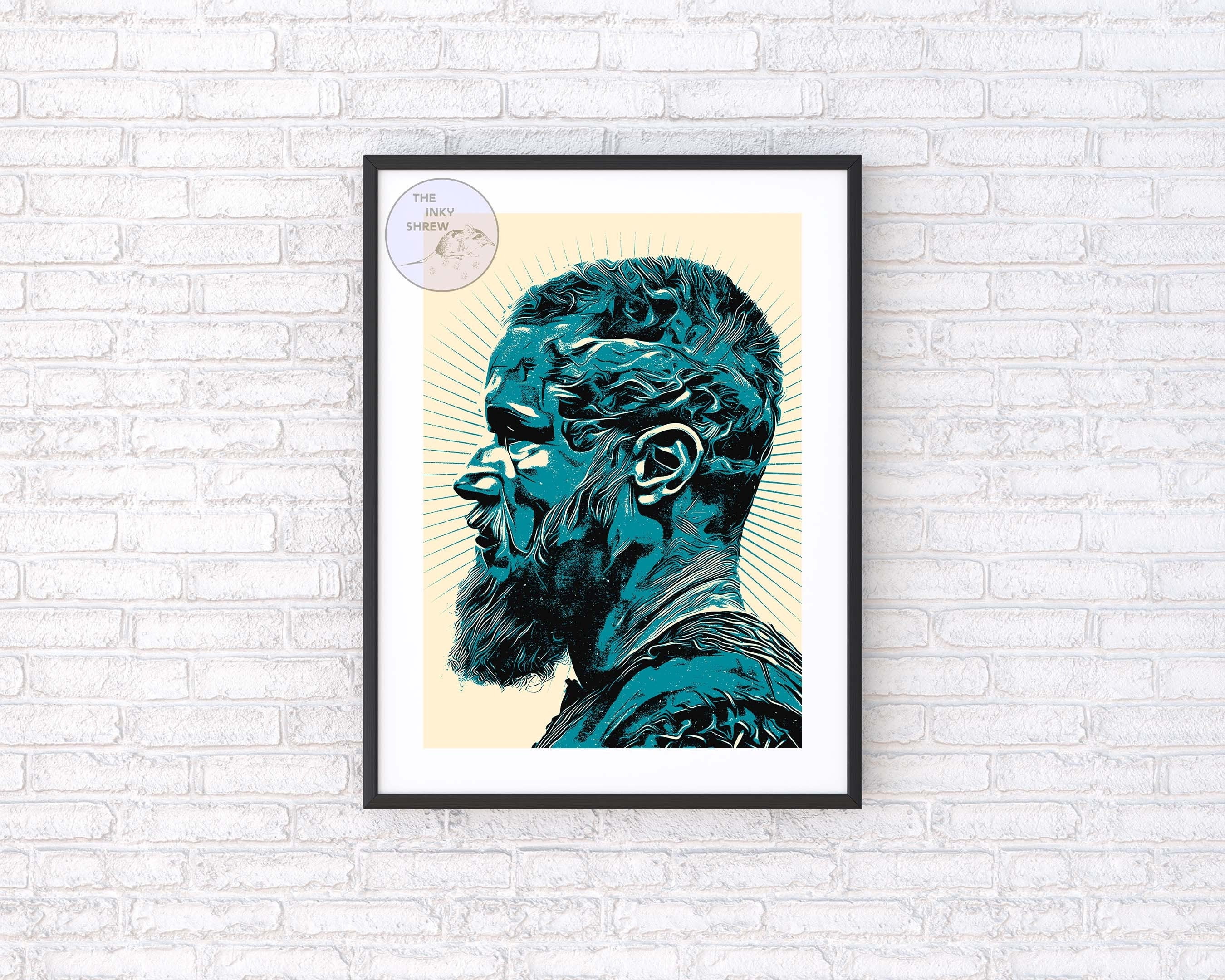 POSTER Ragnar Lothbrok Print | Ragnar Lothbrok Poster | Vikings Art ...