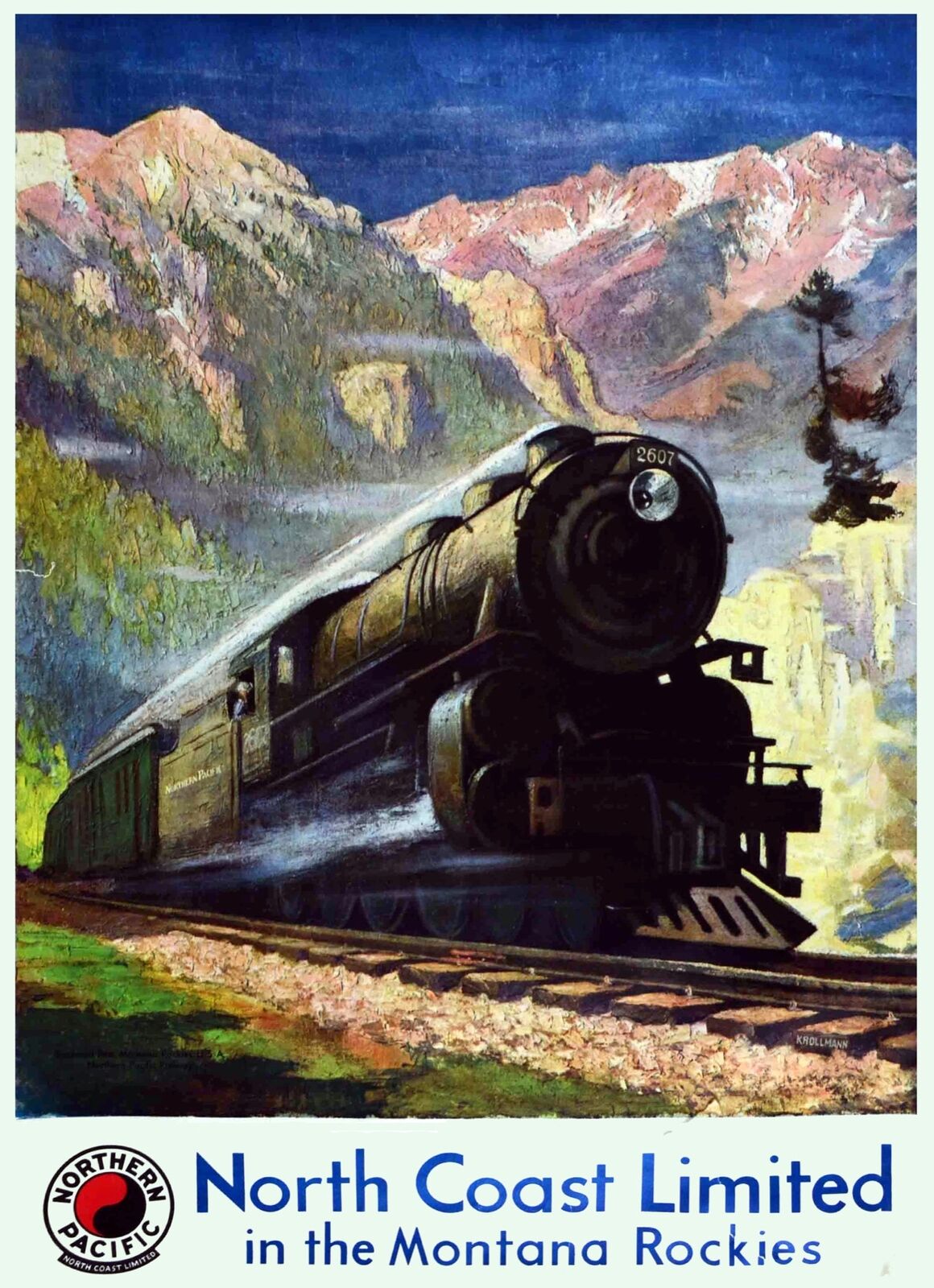POSTER Railroad Train Montana Rockies Travel POSTER.Home Room Office ...