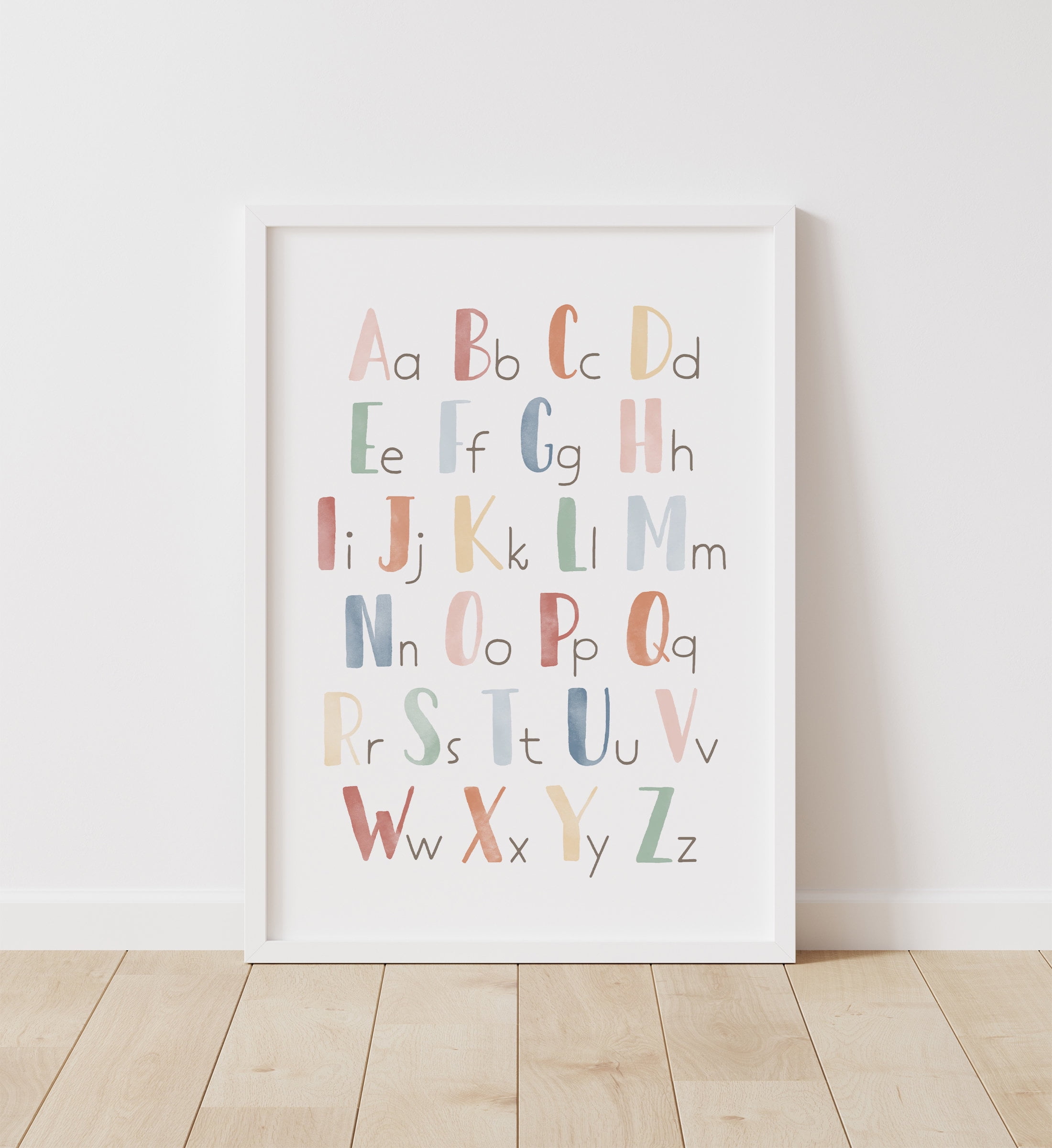 POSTER Rainbow Alphabet Poster, ABC Print, Educational Wall Art, Kids ...