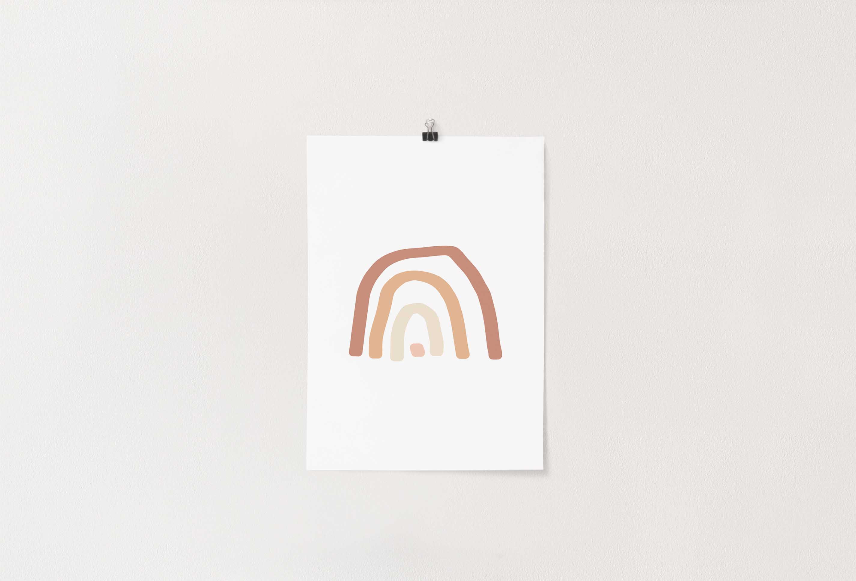 POSTER Rainbow Art Print, Neutral art, Minimal Arch, print, Blush ...