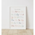 POSTER Rainbow Cursive Alphabet Poster, Handwriting Chart Print ...