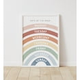 POSTER Rainbow Days of the Week Poster, Educational Wall Art ...