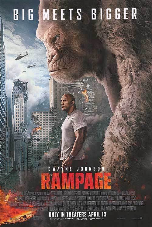 POSTER Rampage - original DS movie poster FINAL Kong - Rock Dwayne ...