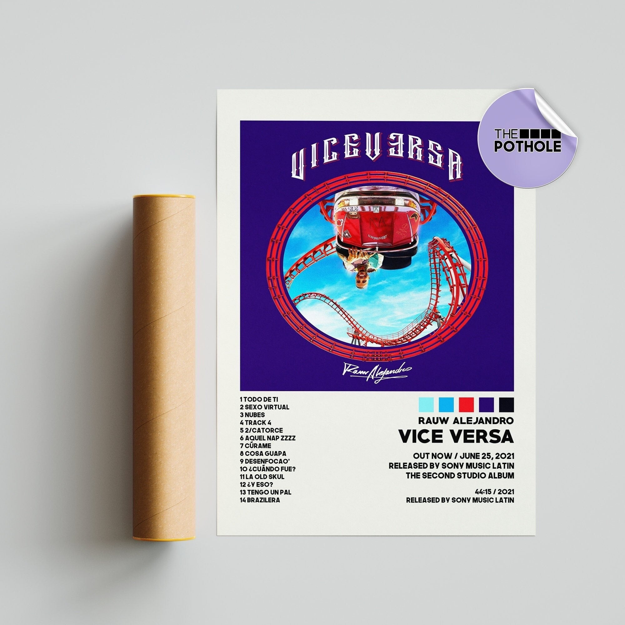 POSTER Rauw Alejandro Posters / VICE VERSA Poster, Tracklist Poster ...