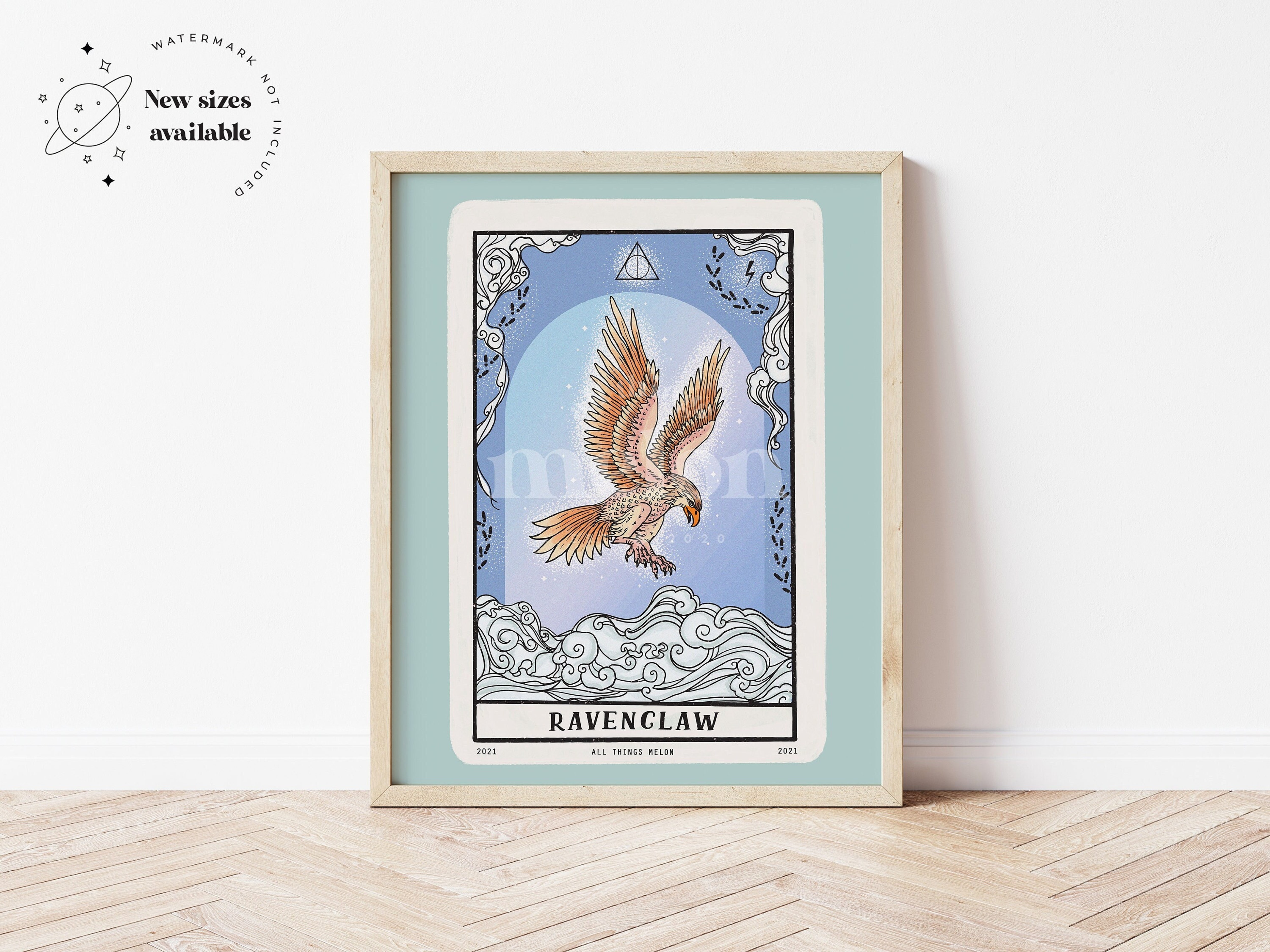 POSTER Ravenclaw, Hogwarts House, Tarot Card, Poster, Wall art-UNFRAMED ...