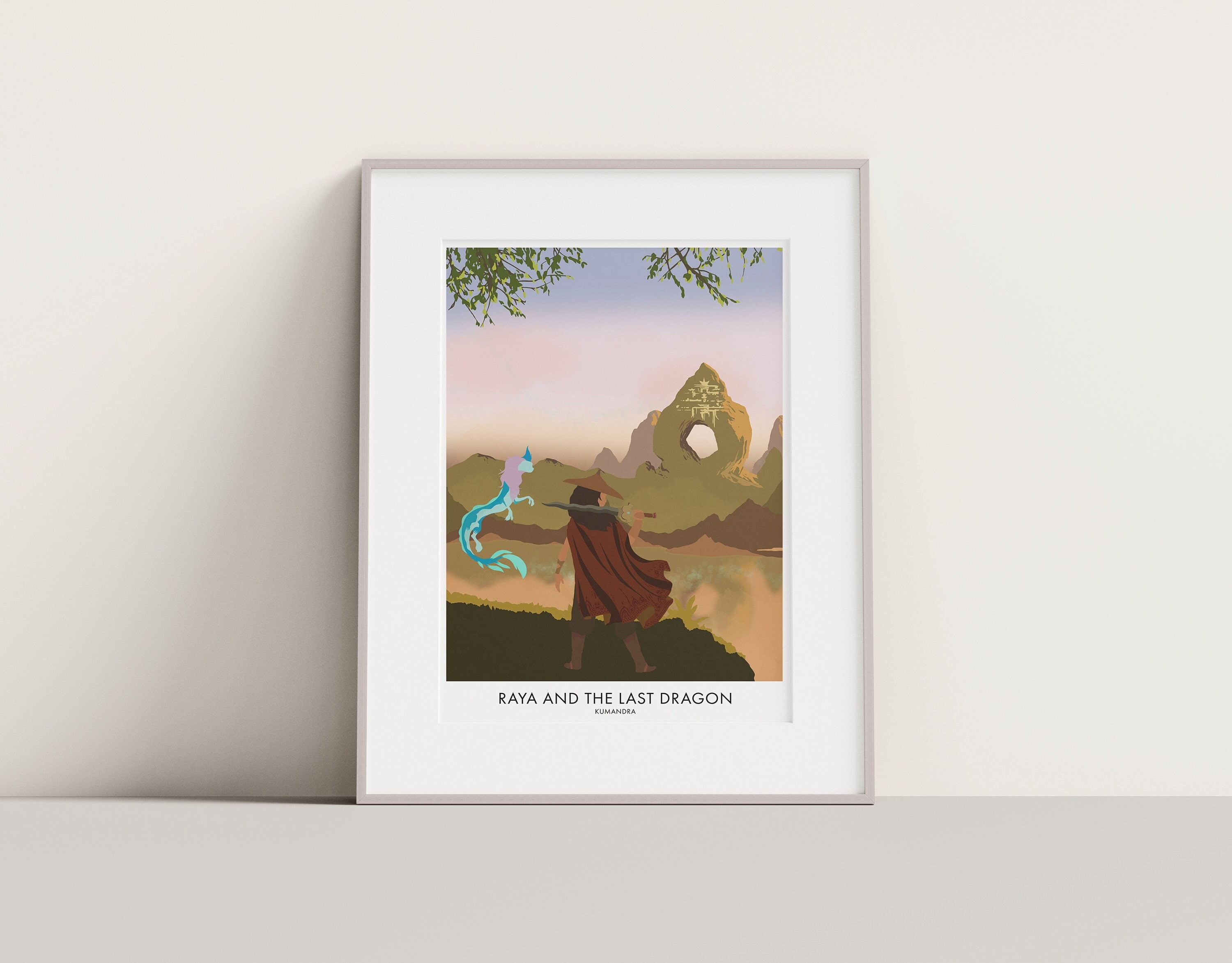 POSTER Raya and the Last Dragon travel print. Disney poster, travel art ...