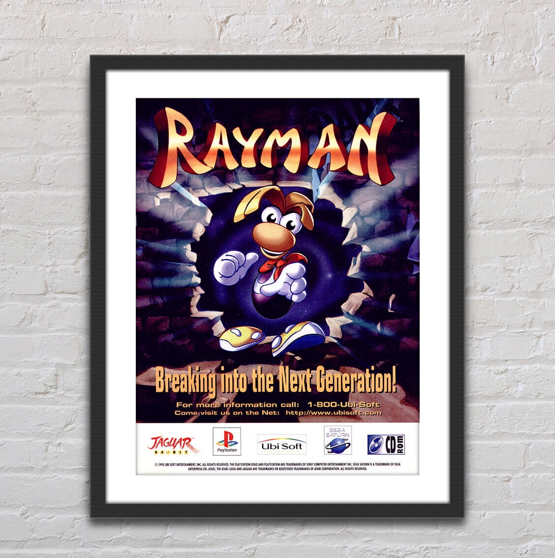 POSTER Rayman Playstation PS1 Sega Saturn Poster-24x36-UNFRAMED ...