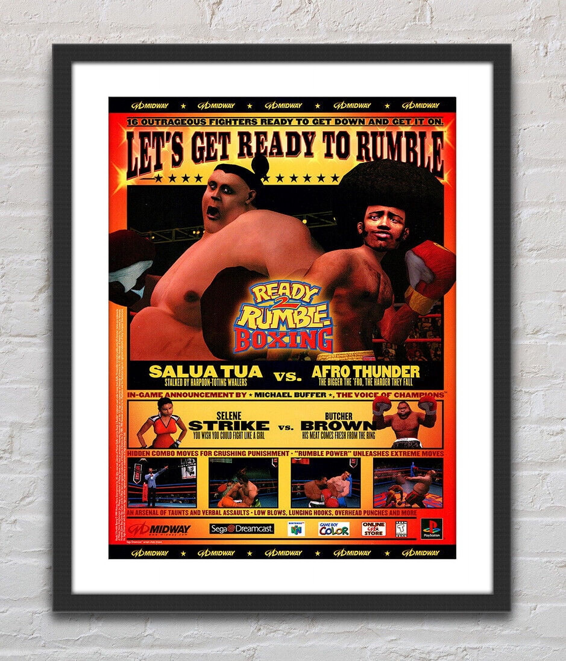 POSTER Ready 2 Rumble Boxing PS1 Nintendo 64 GBC Poster-8x12-UNFRAMED ...