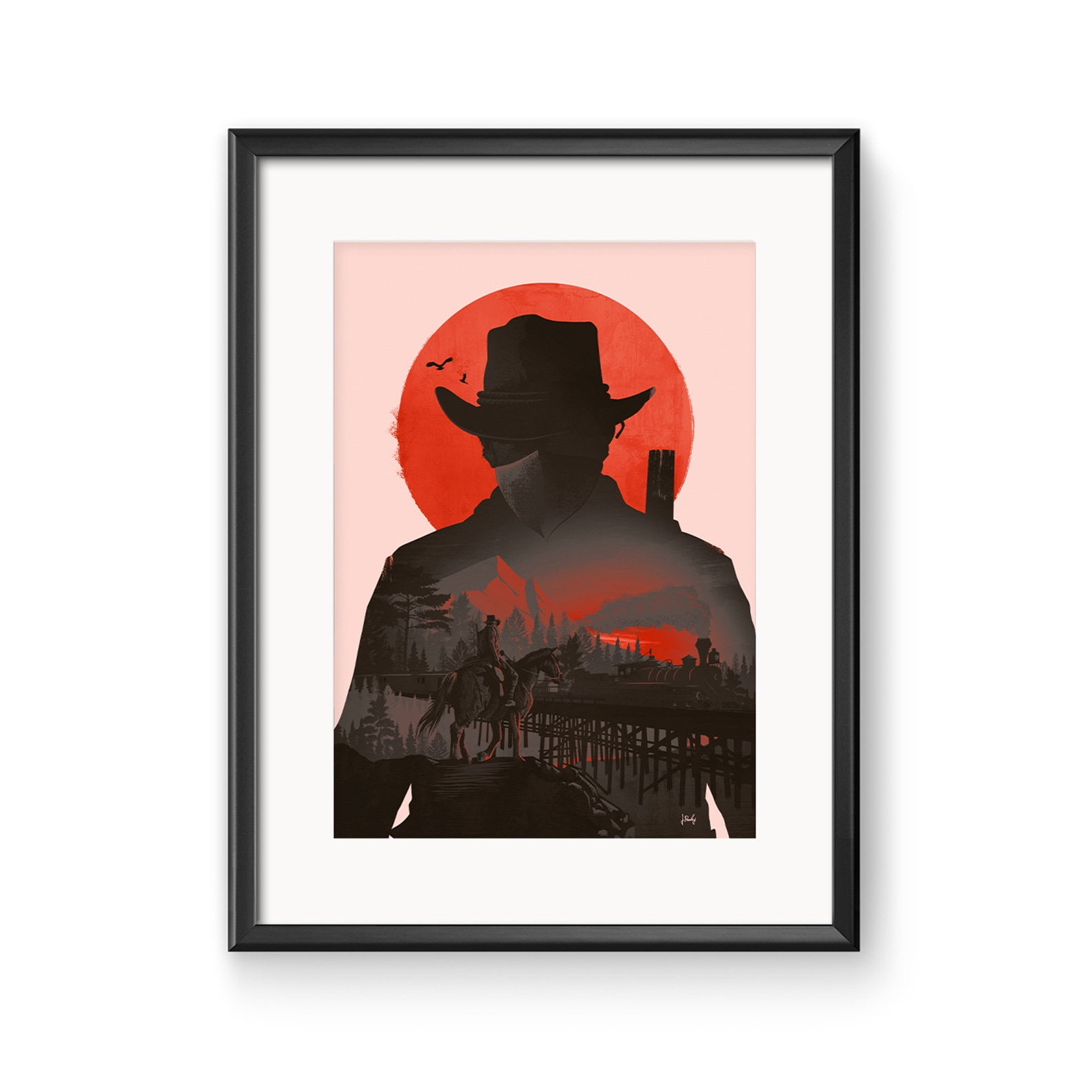 POSTER Red Dead Redemption Heist edition - Arthur Morgan - Wild West Cowboy Poster Print ...