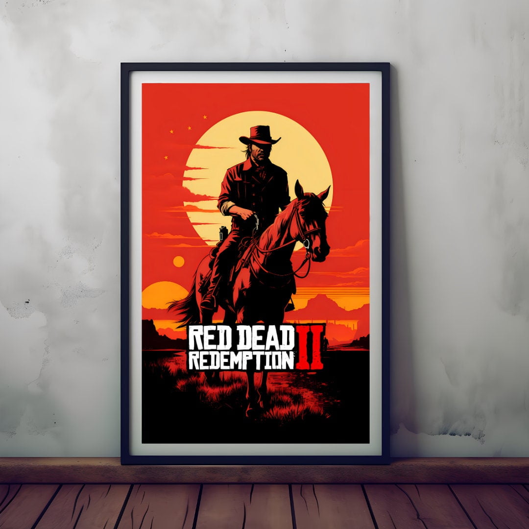 POSTER Red Dead Redemption Poster Video Game RDR Wall Art RDR2 Art for ...