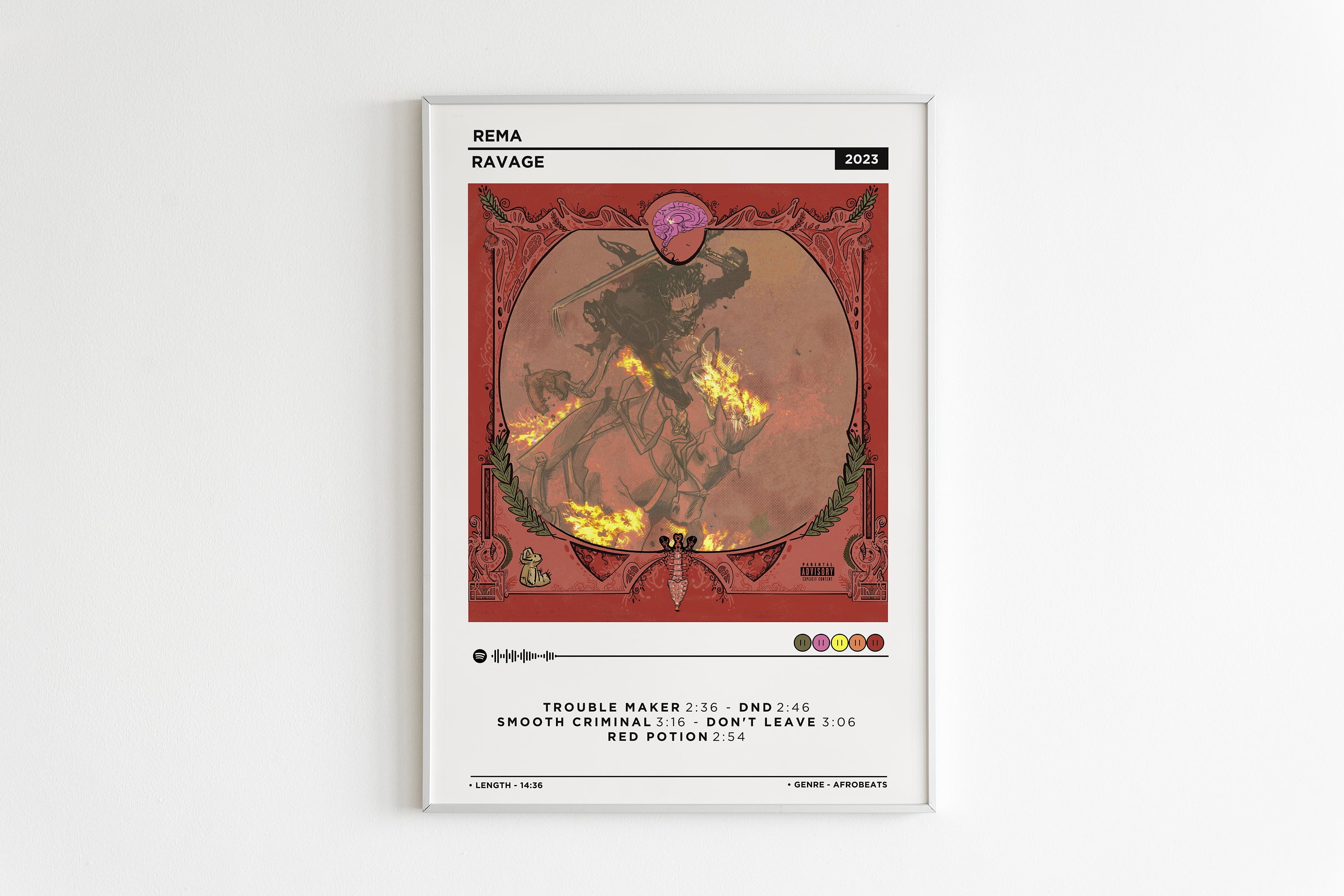 POSTER Rema - Ravage Album Poster / Album Cover Poster / Music Gift ...
