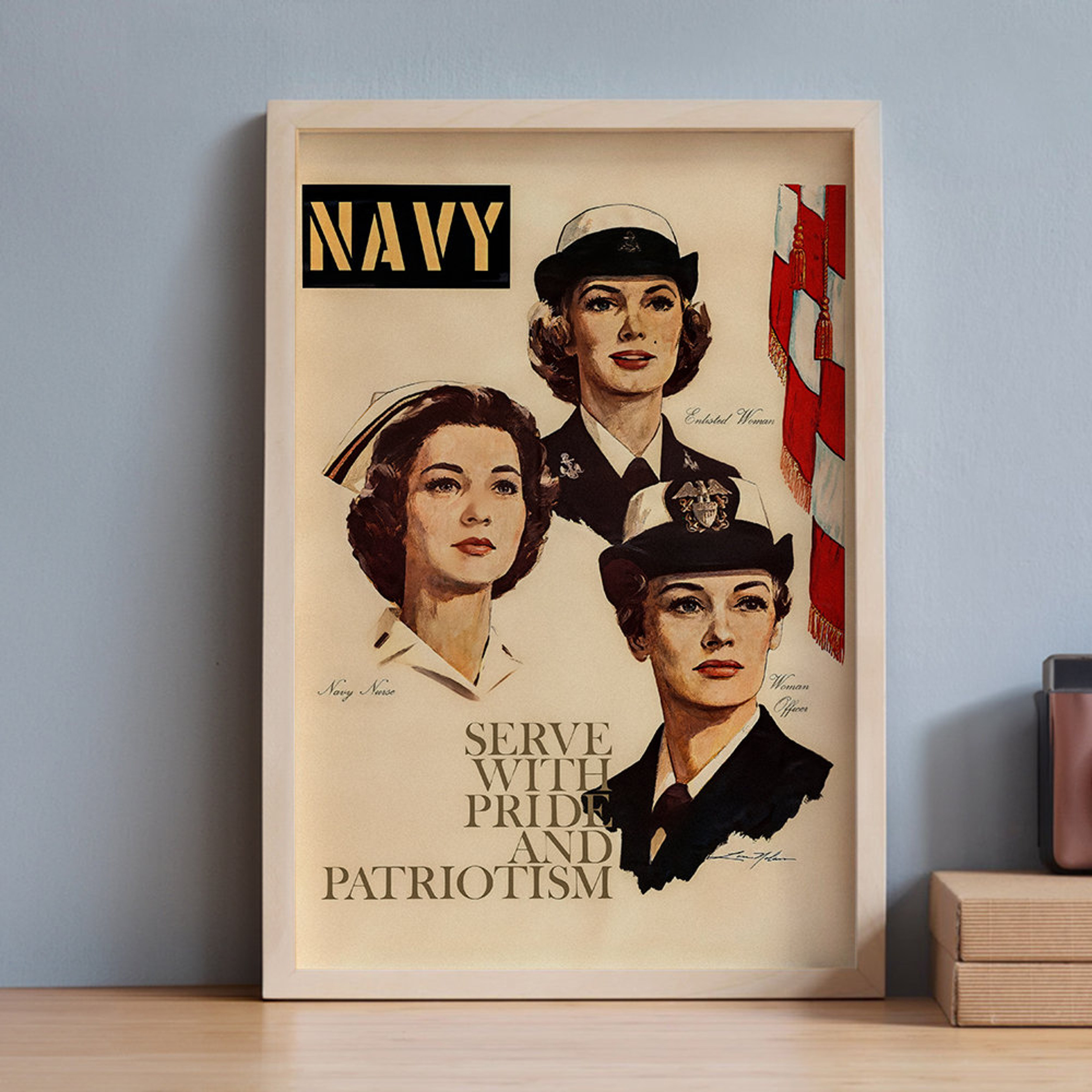 POSTER Reprint of a WW2 Vintage Womens Recruiting Poster, US Navy ...