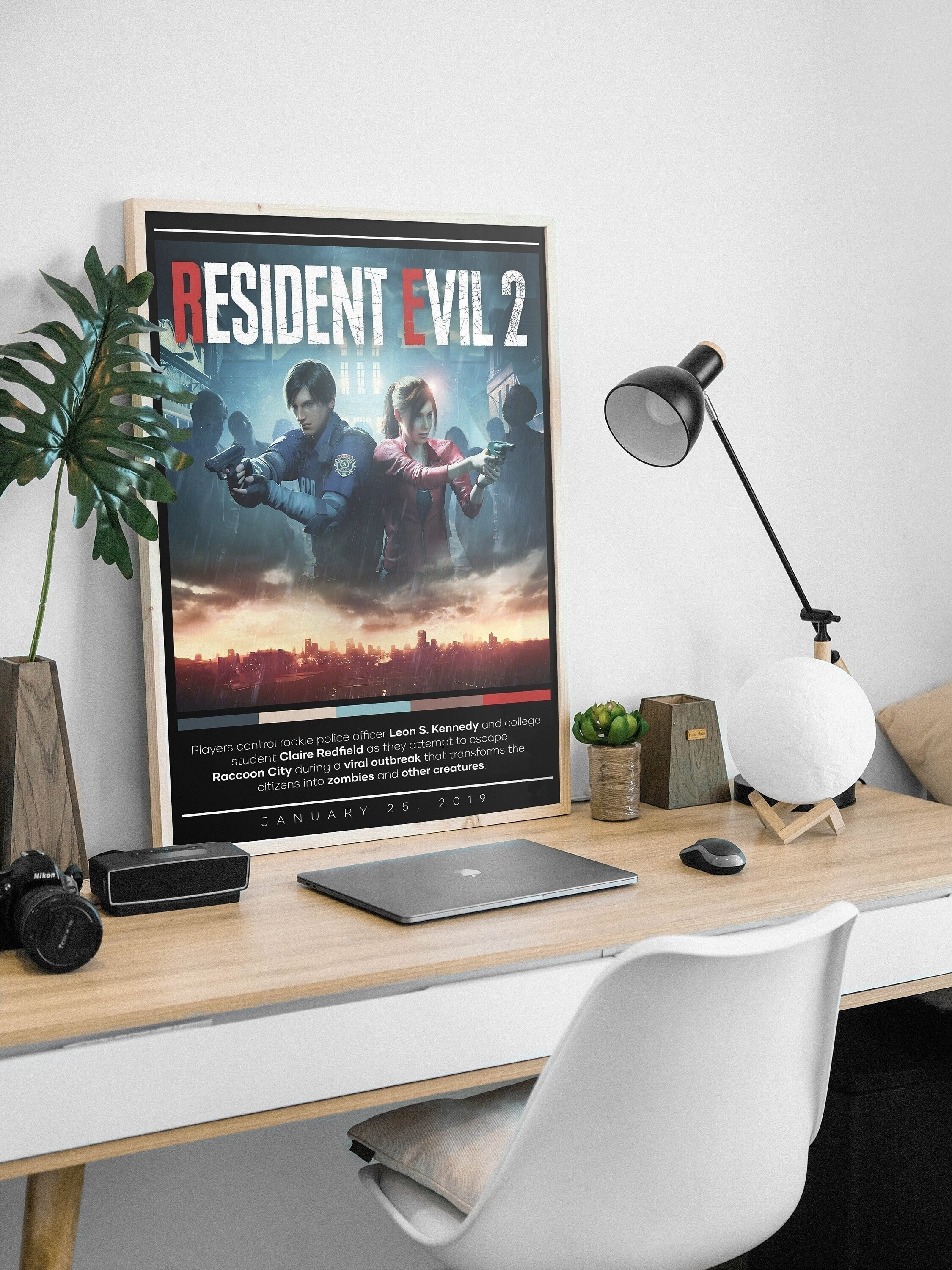 POSTER Resident Evil 2 Poster Print | Gaming Poster | Room Decor | Wall Decor | Gaming Decor ...