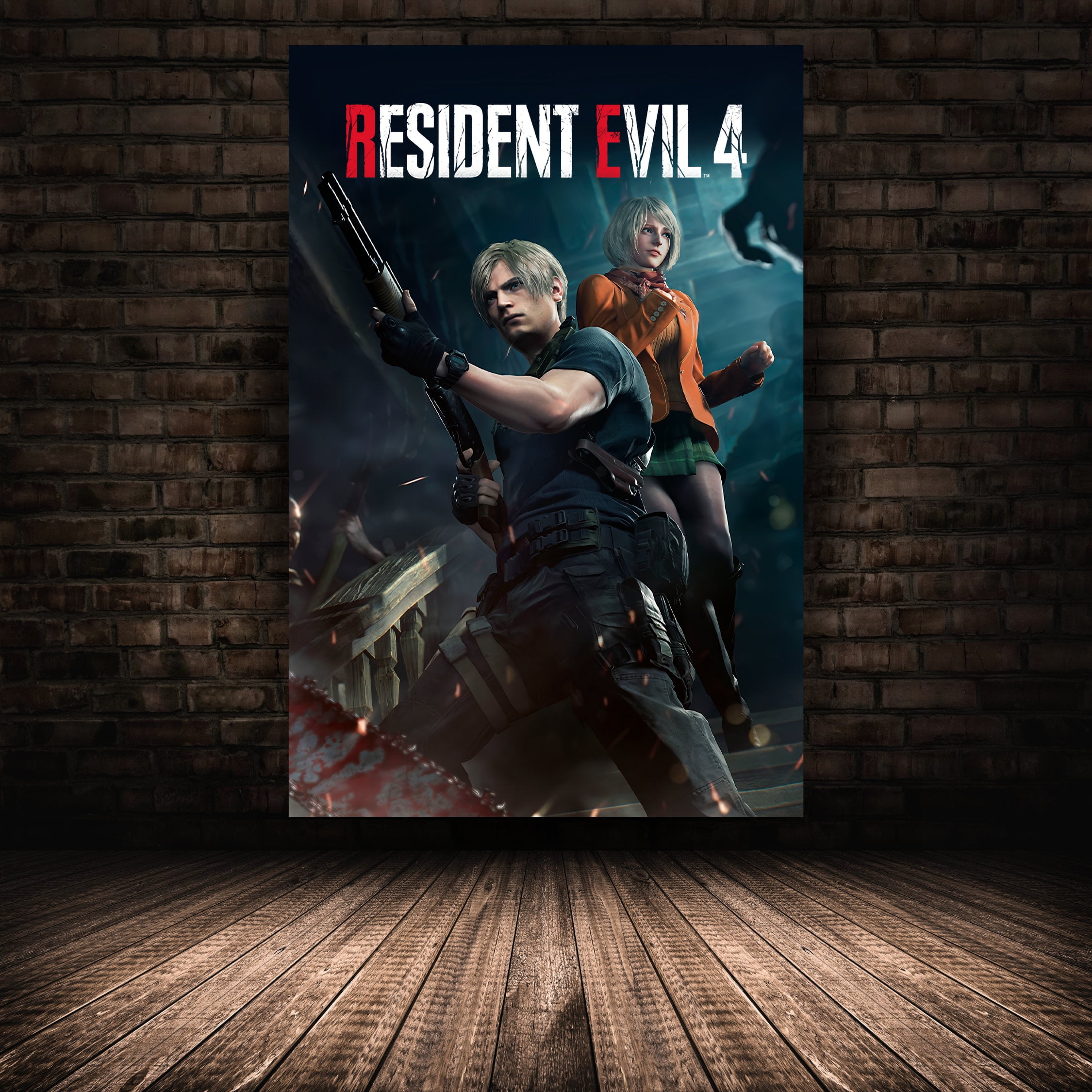 POSTER Resident Evil 4 Remake Poster, Leon S. Kennedy Wall Art, Video ...
