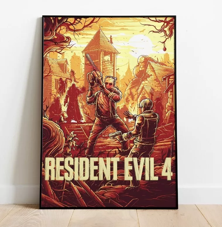 POSTER Resident Evil 4 Remake Poster, Resident Evil Wall Art & Fine Art ...