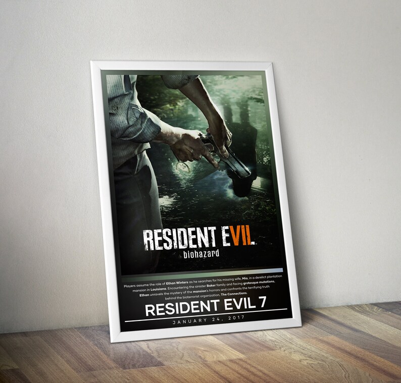 POSTER Resident Evil 7 Poster | Resident Evil Print | Gaming Poster ...