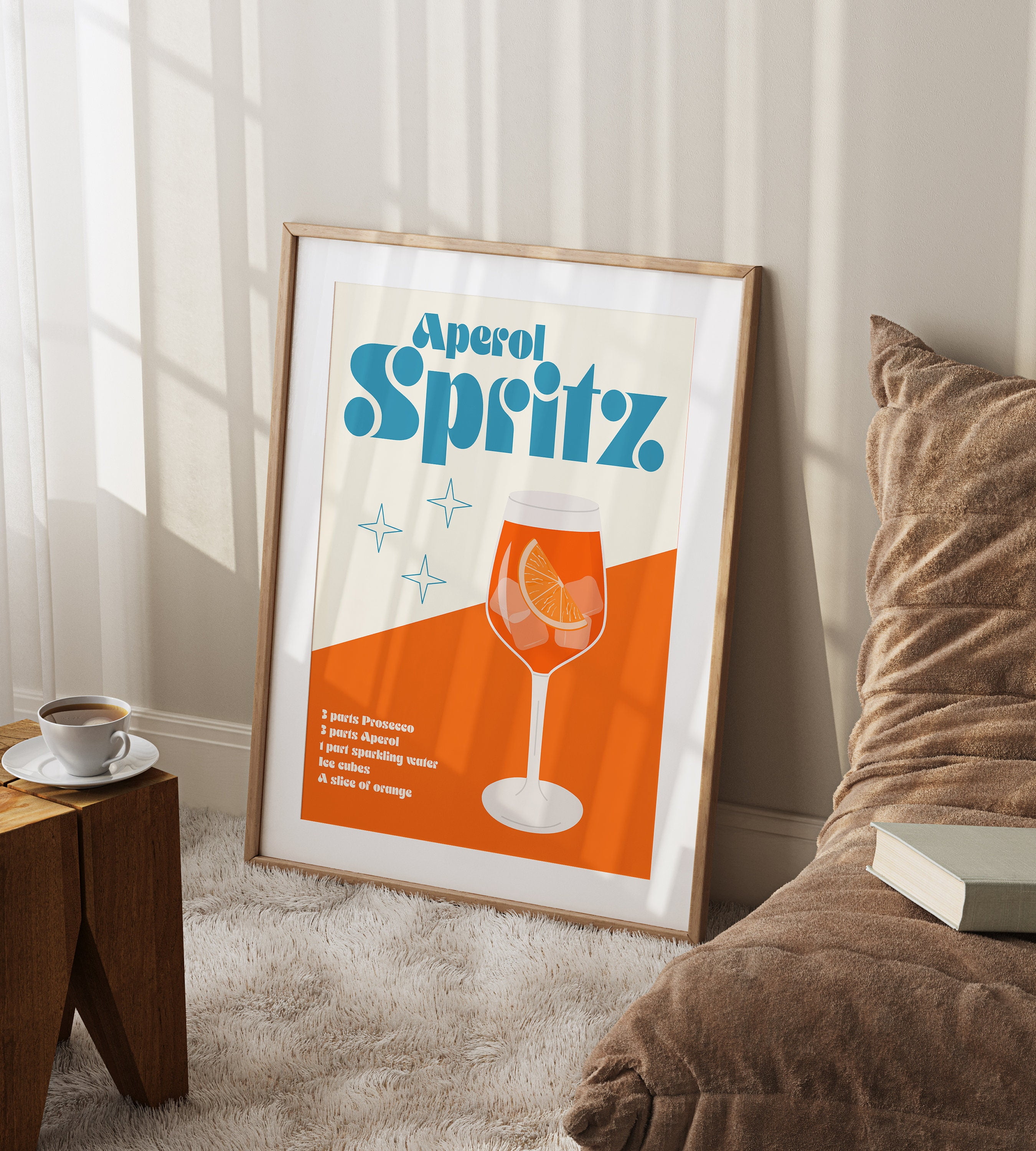 POSTER Retro Aperol Spritz Poster, , Bar Cart Wall Art, Aperol Spritz ...