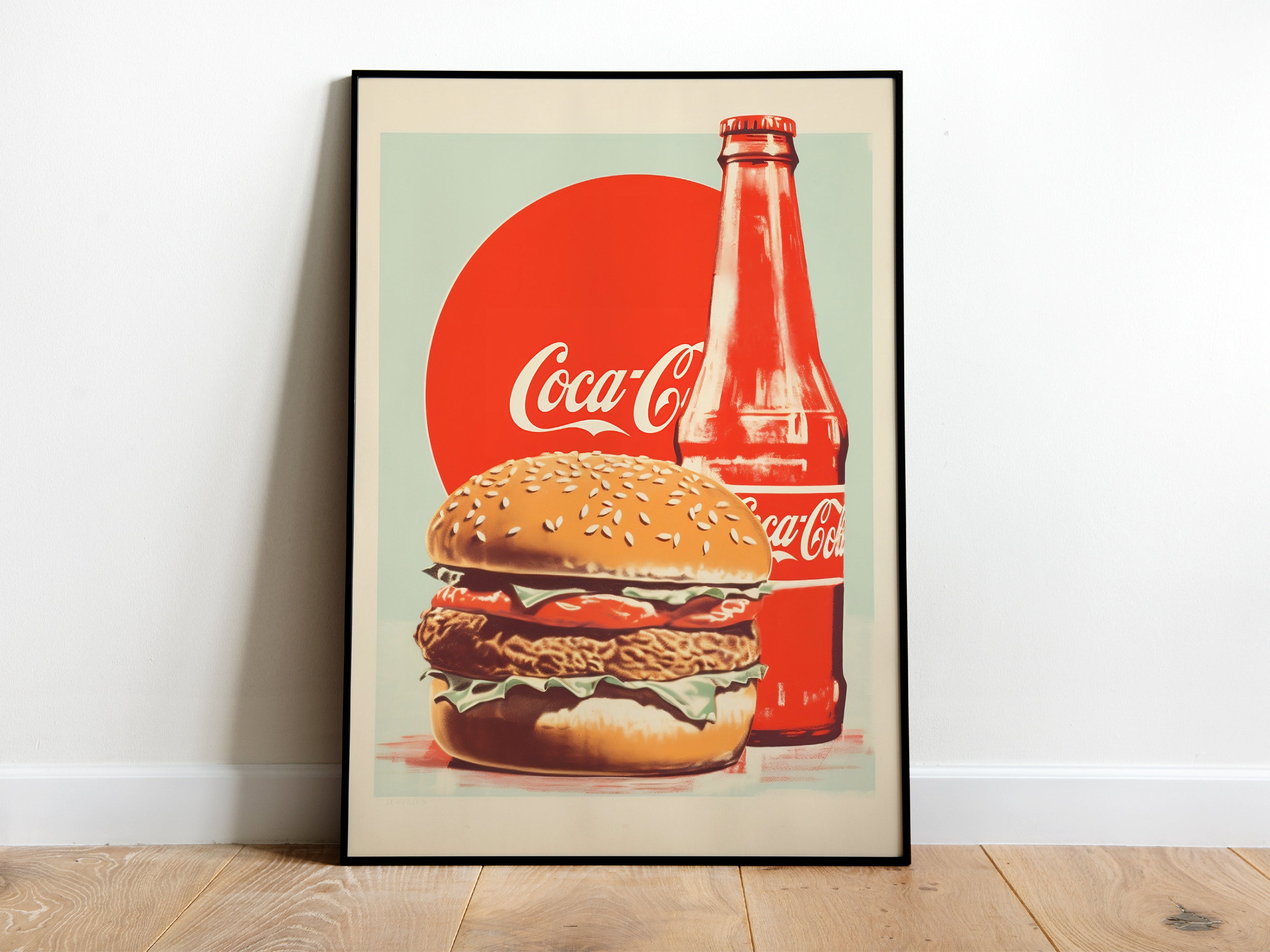 POSTER Retro Cola Poster Coke Print Vintage Cafe Poster Cola Bottle ...